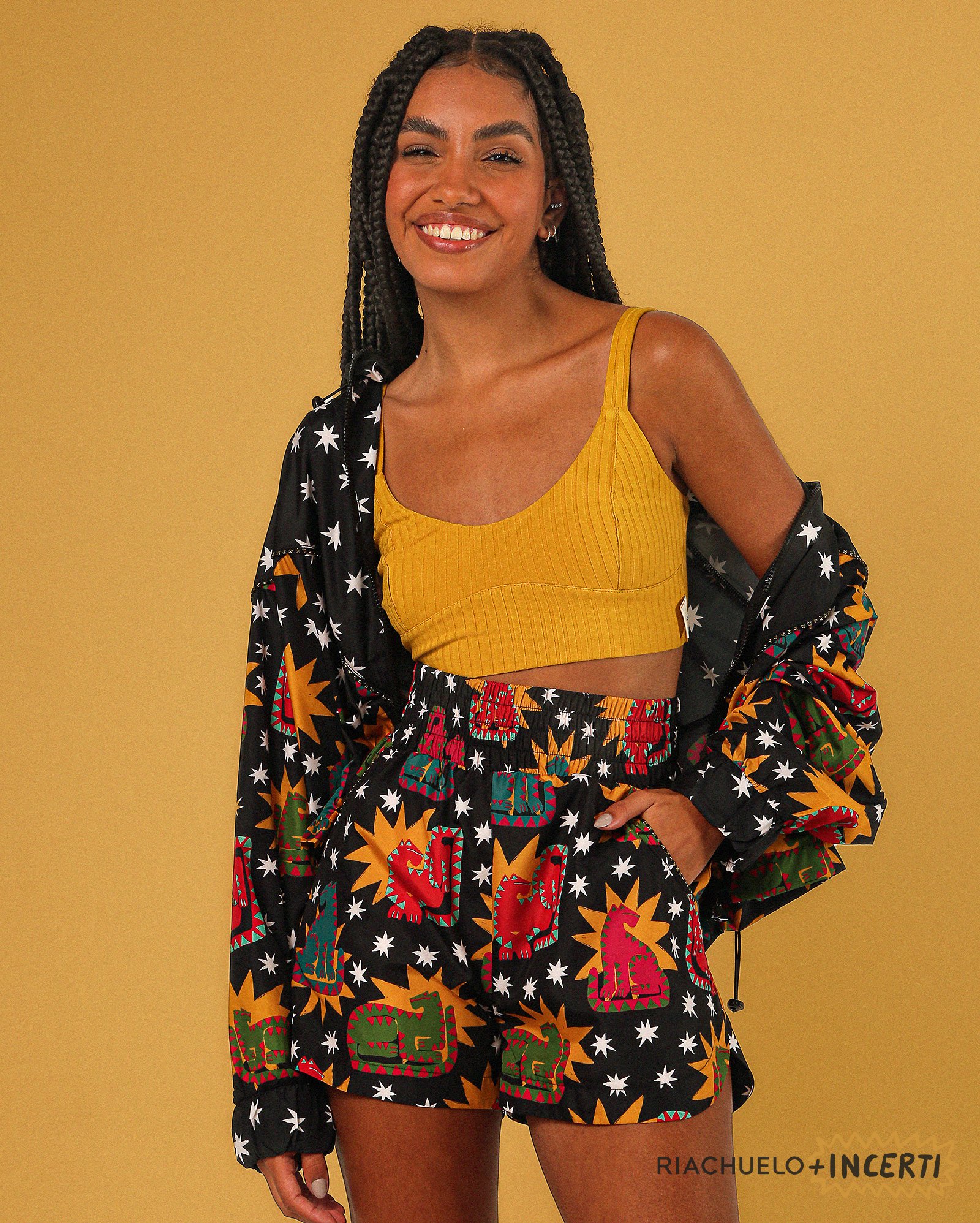 Riachuelo | Top alça fina canelado amarelo | Riachuelo + Incerti