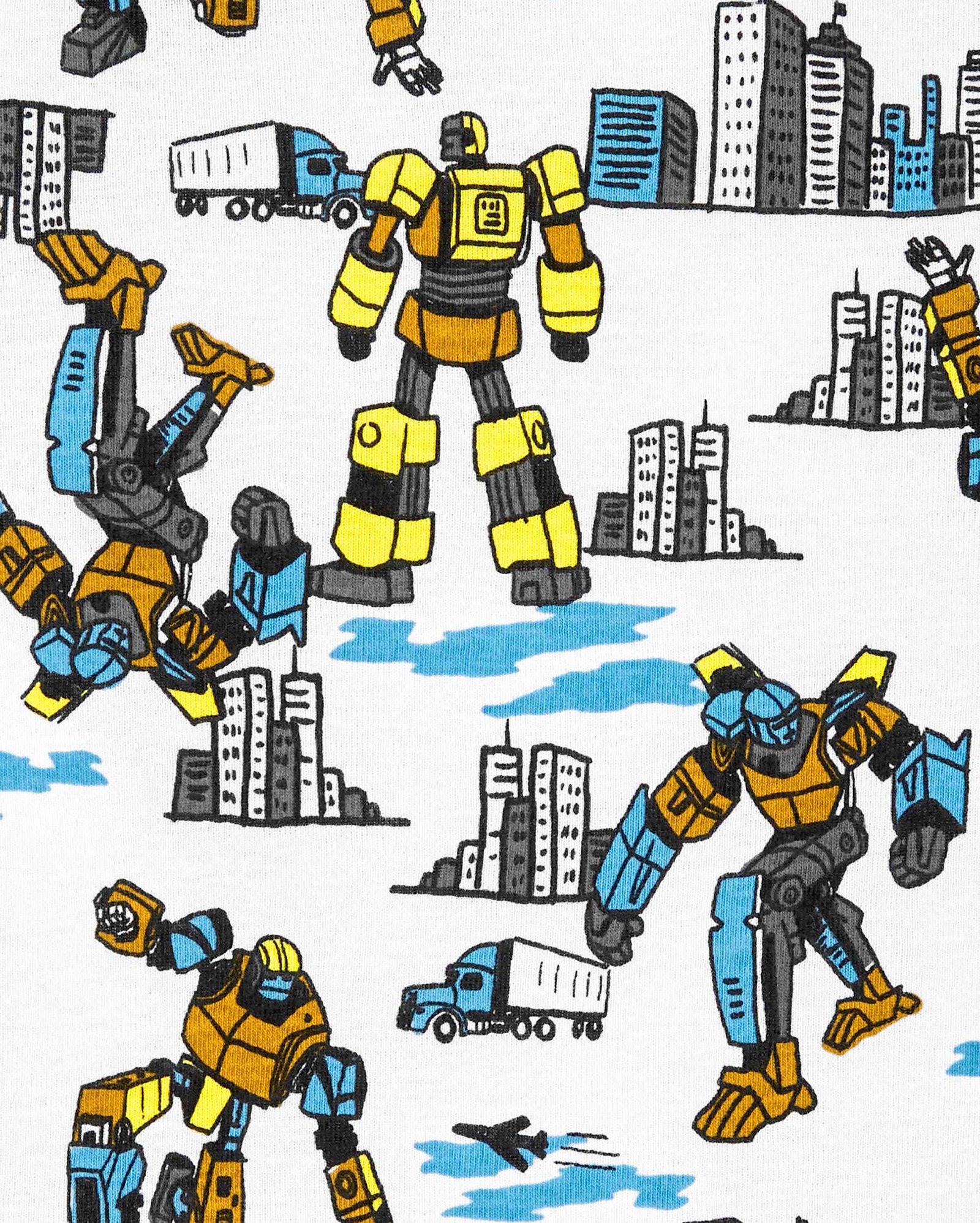 Kit pijama infantil 4 peças robô transformer azul | Carter's | Carter's ...
