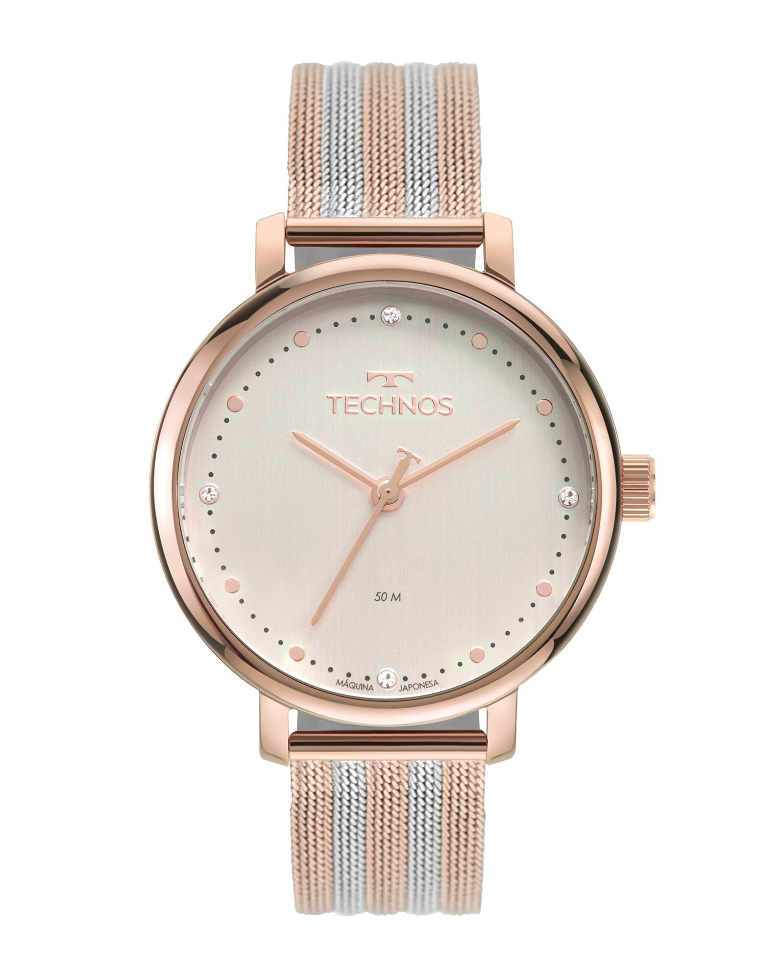 Riachuelo | Relógio feminino Style bicolor 2035MSV/1T rosa | Technos