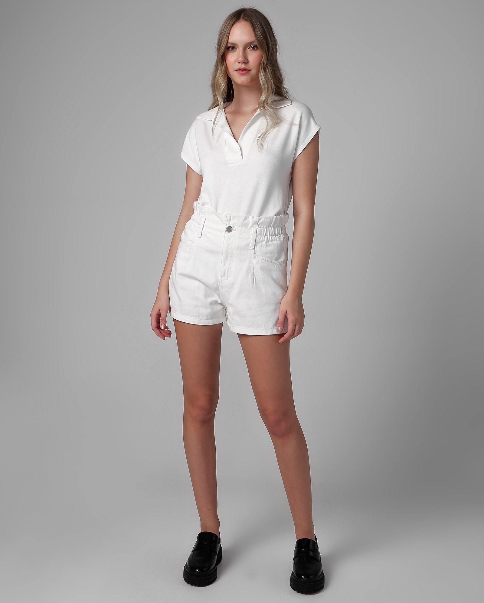 Riachuelo | Short jeans color feminino clochard branco | Pool by Riachuelo