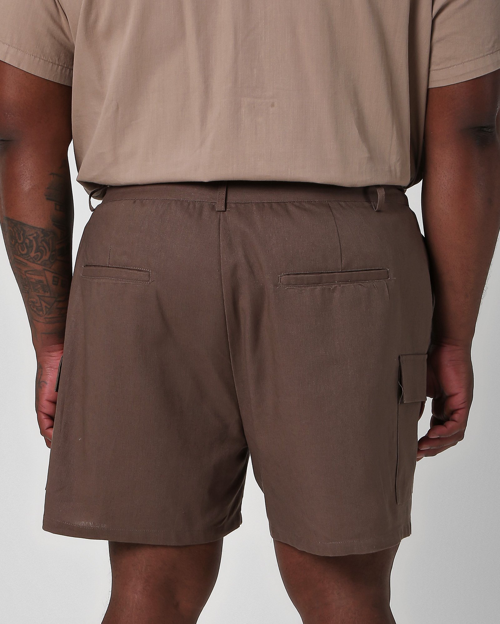 Riachuelo | Bermuda plus size masculina cargo com linho - verde