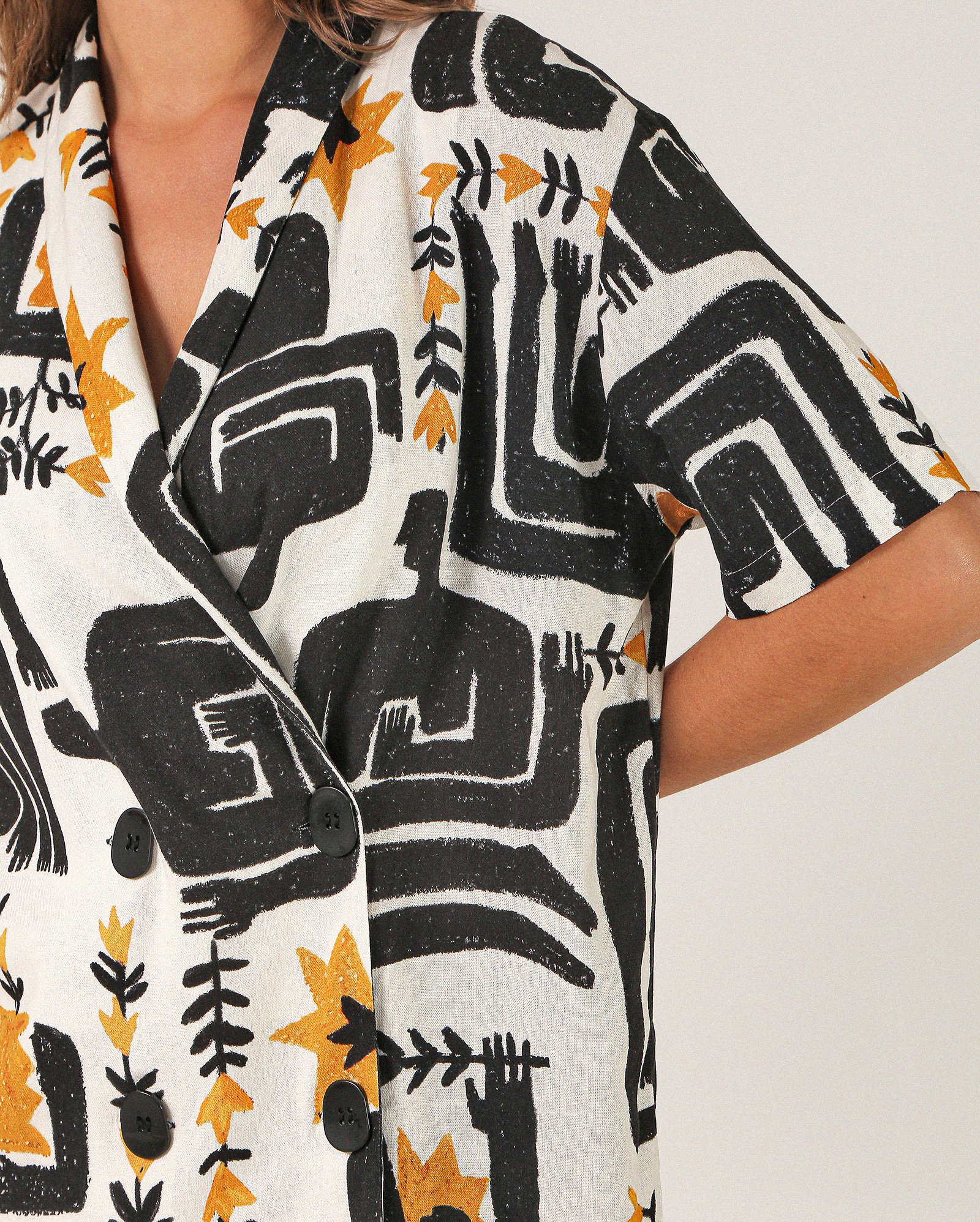 Riachuelo | Blazer feminino manga curta florescer off white | Riachuelo ...