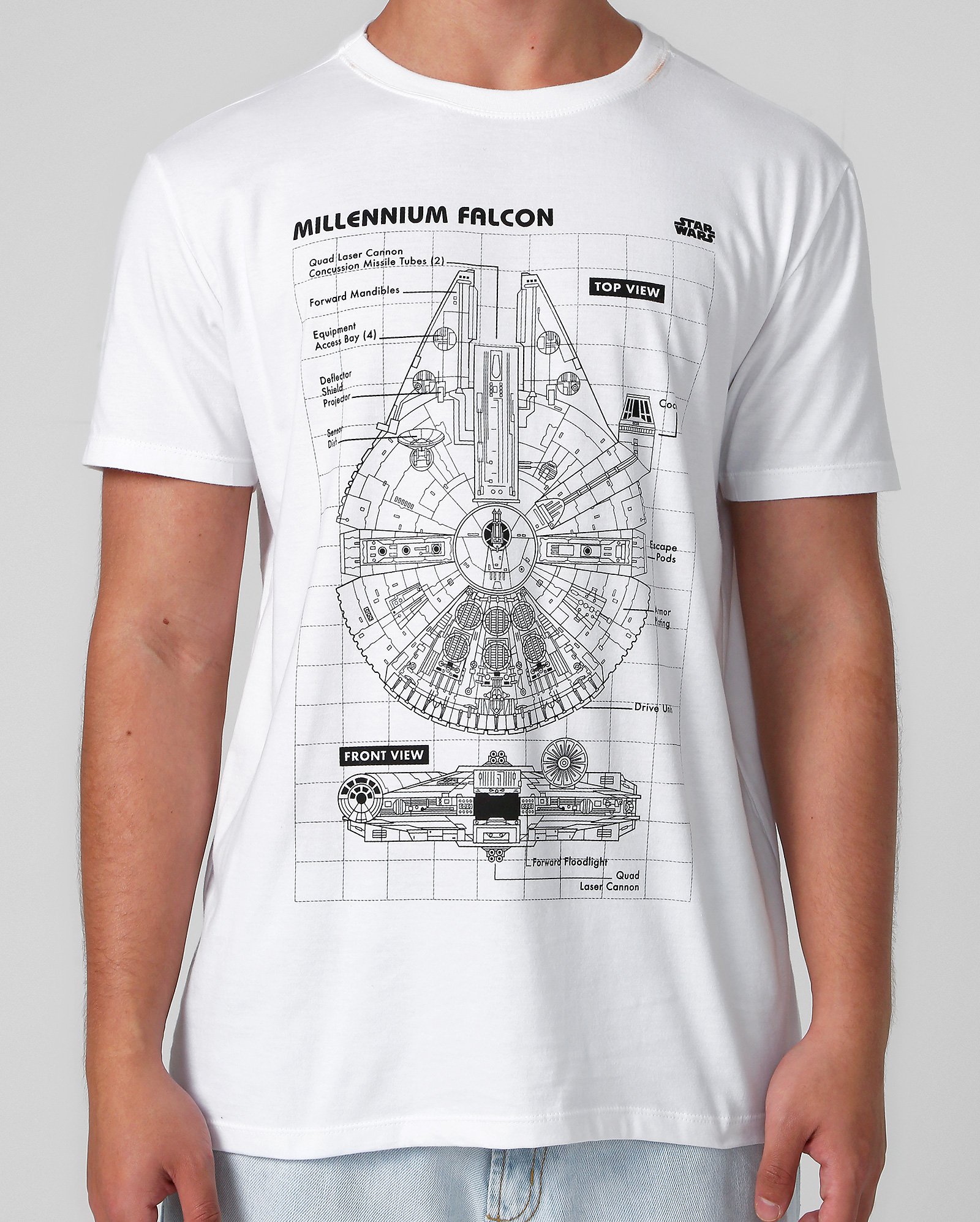 Riachuelo | Camiseta Millennium Falcon branca | Star Wars
