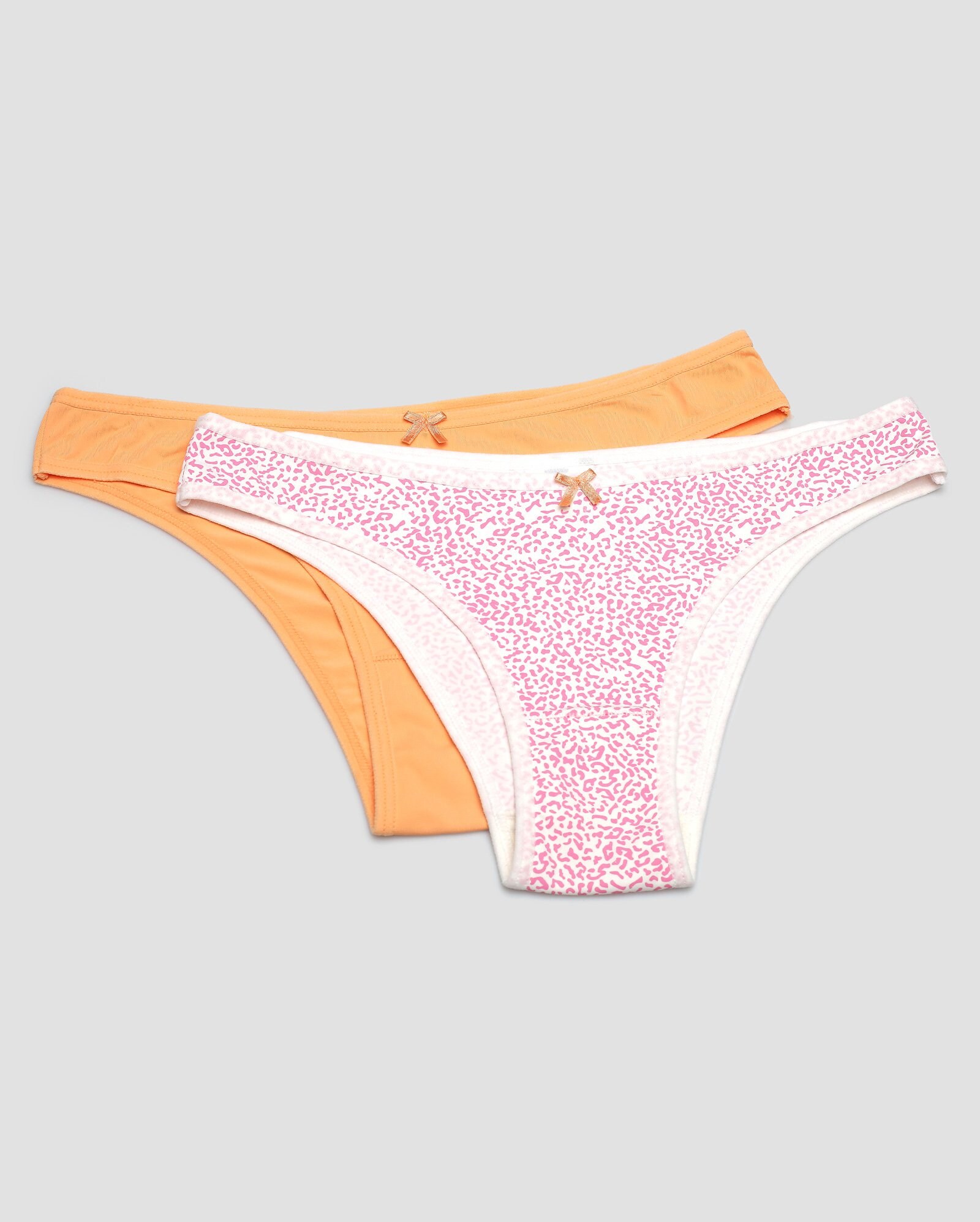 Riachuelo | Kit calcinha biquíni 2 peças estampada off white | Riachuelo