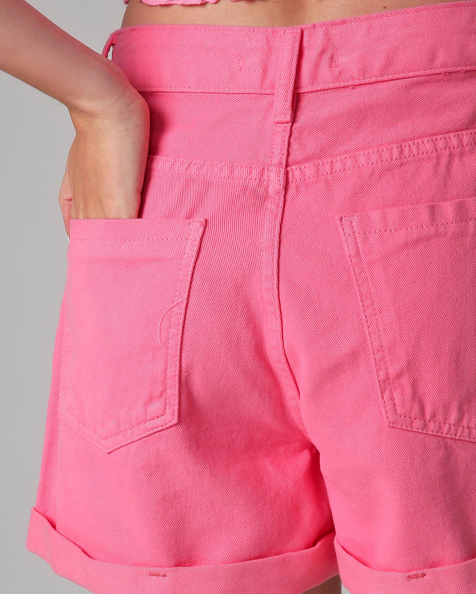 Riachuelo | Short jeans color feminino rosa | Pool by Riachuelo