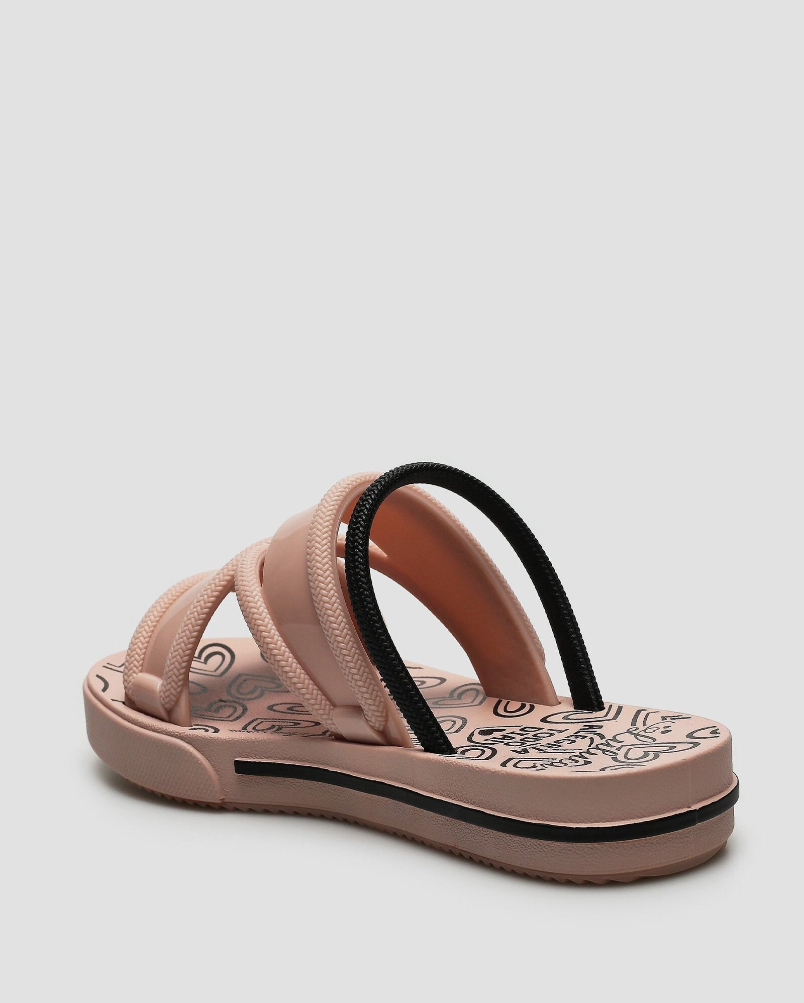 Riachuelo | Sandália rasteira juvenil Luluca rosa | Grendene