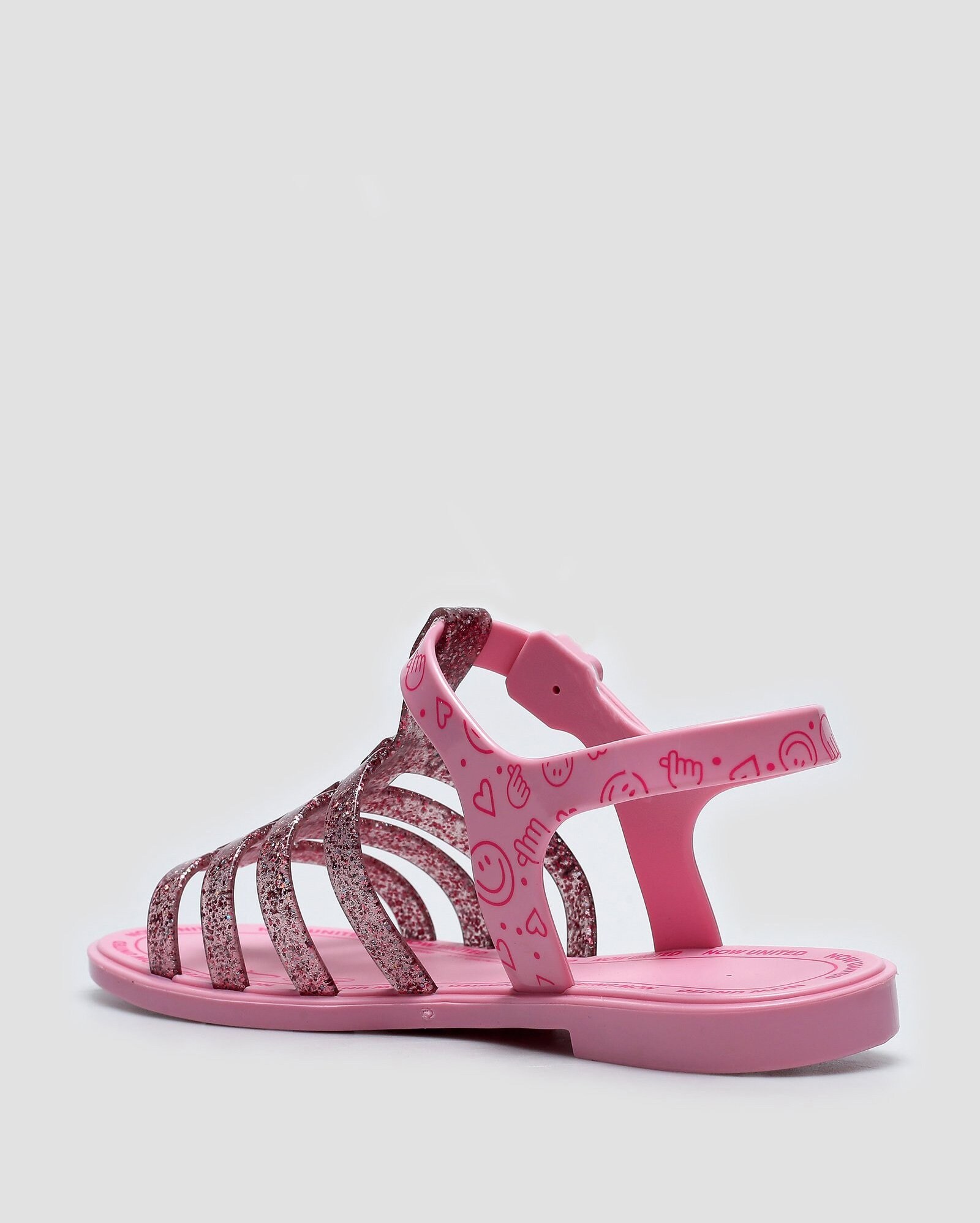 Riachuelo | Sandália juvenil Now United com glitter rosa | Grendene