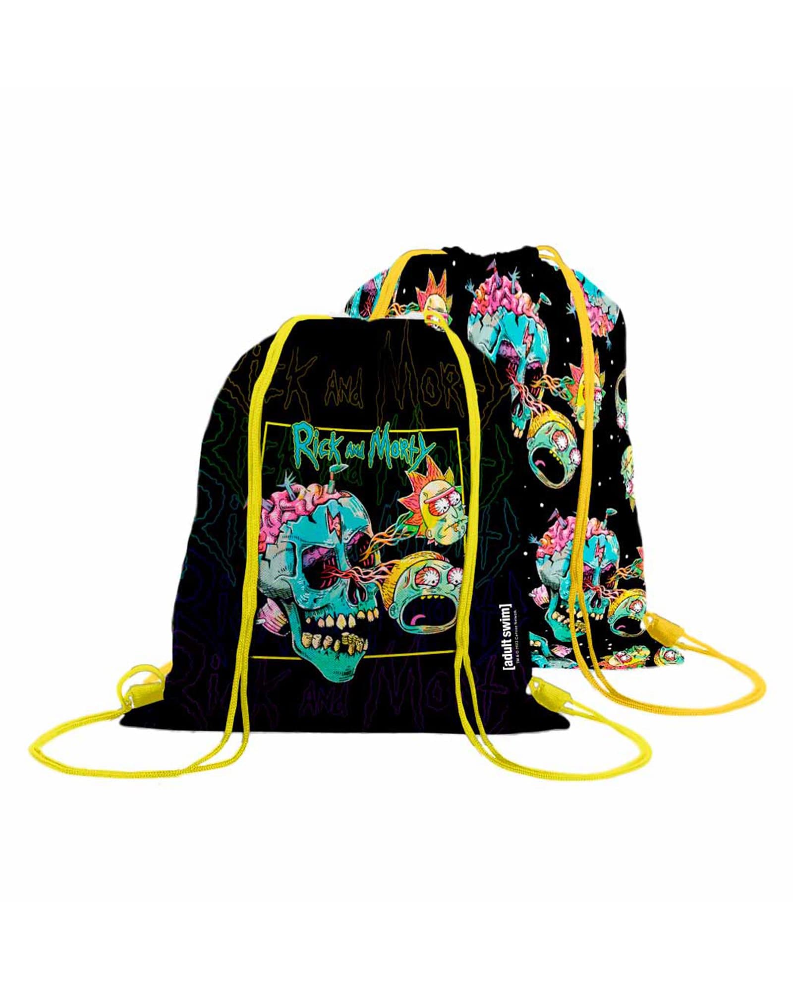 Riachuelo | Mochila sacola caveira Rick and Morty preta | Cartoon Network