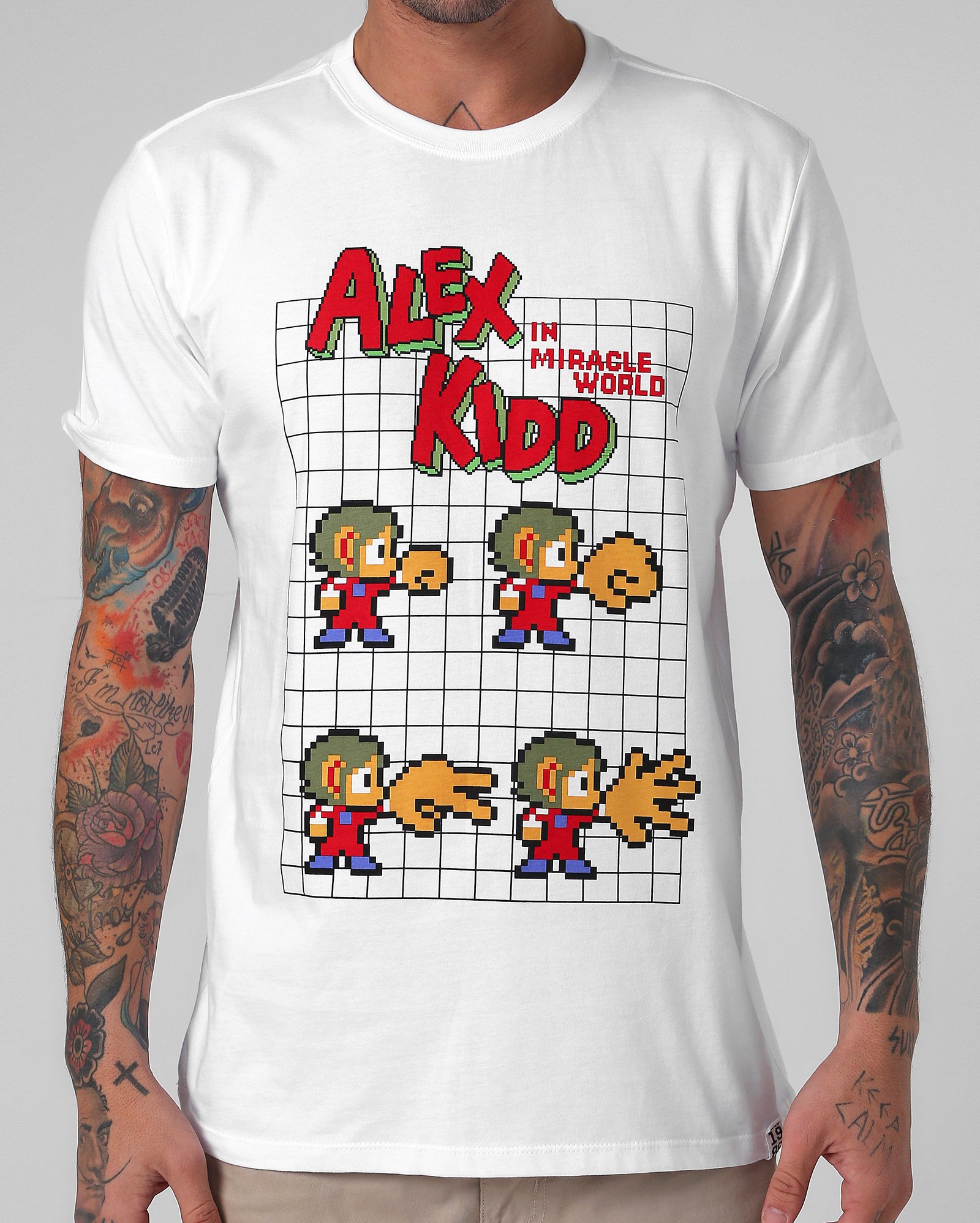 Riachuelo | Camiseta Alex Kidd retrô manga curta branca | Sega