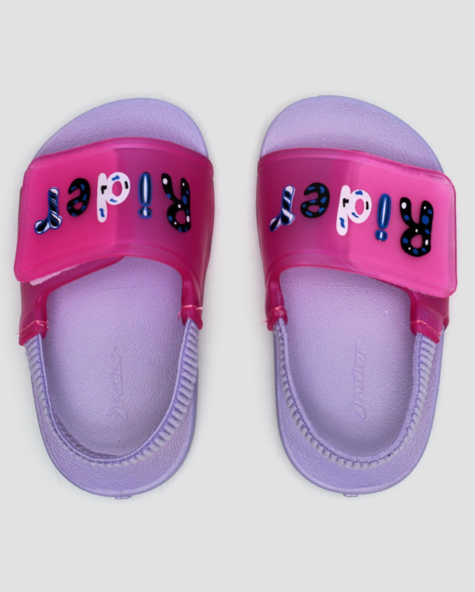 Riachuelo | Chinelo slide infantil Rider com elástico lilás | Grendene