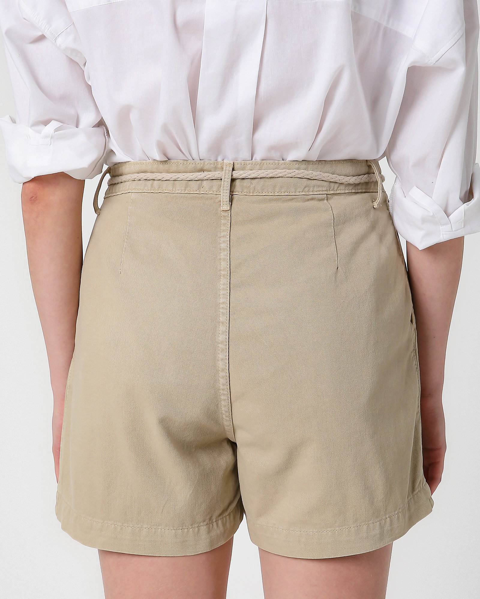 Riachuelo | Short jeans color feminino com cordão bege | AK by Riachuelo