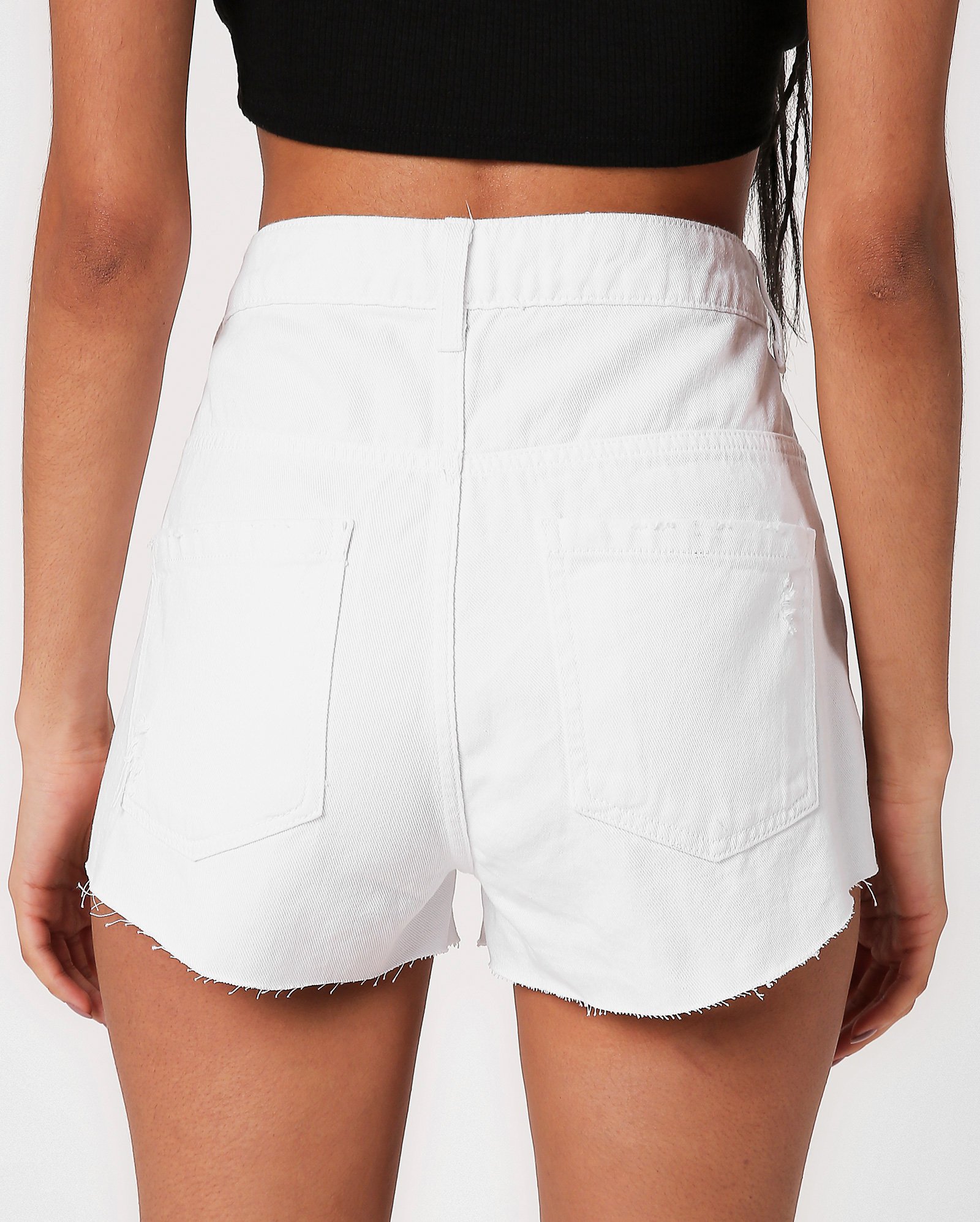 Riachuelo | Short jeans color feminino boyfriend destroyed branco ...