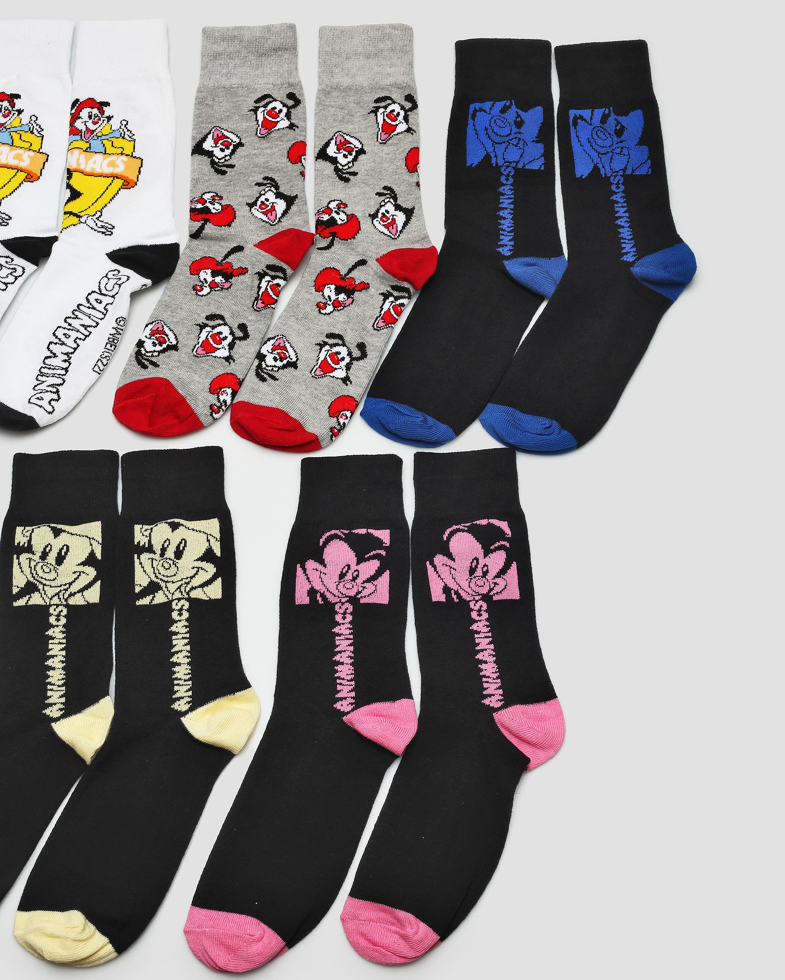 Riachuelo | Kit meia feminino 5 pares Animaniacs preto | Cartoon Network