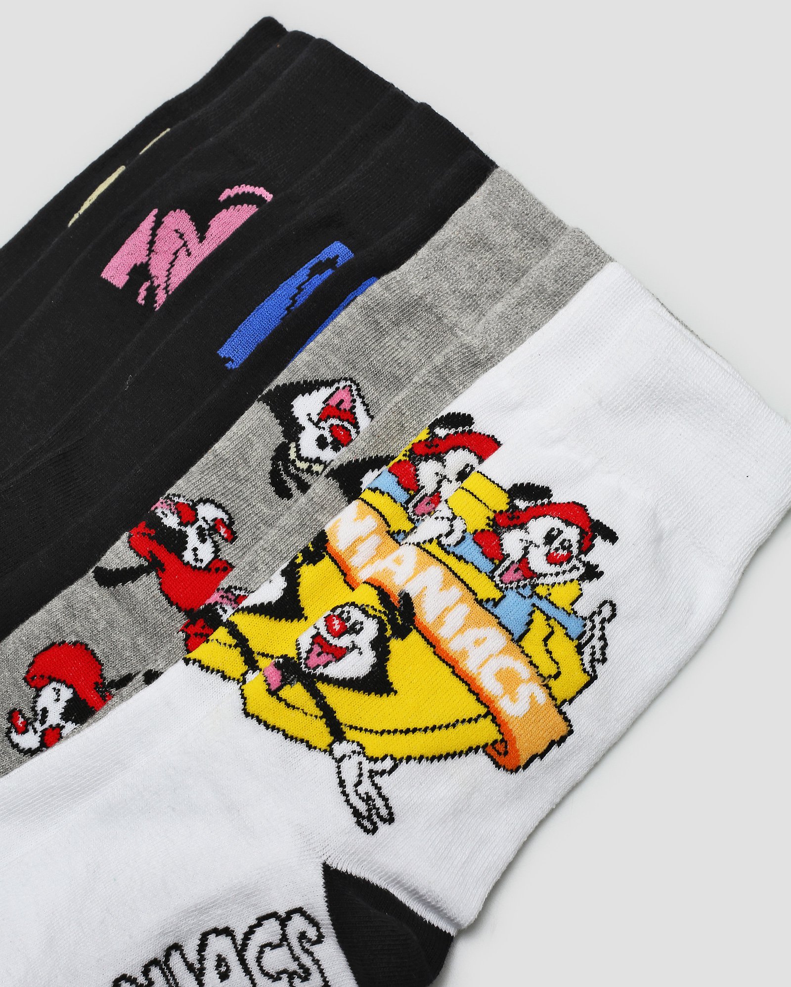 Riachuelo | Kit meia feminino 5 pares Animaniacs preto | Cartoon Network