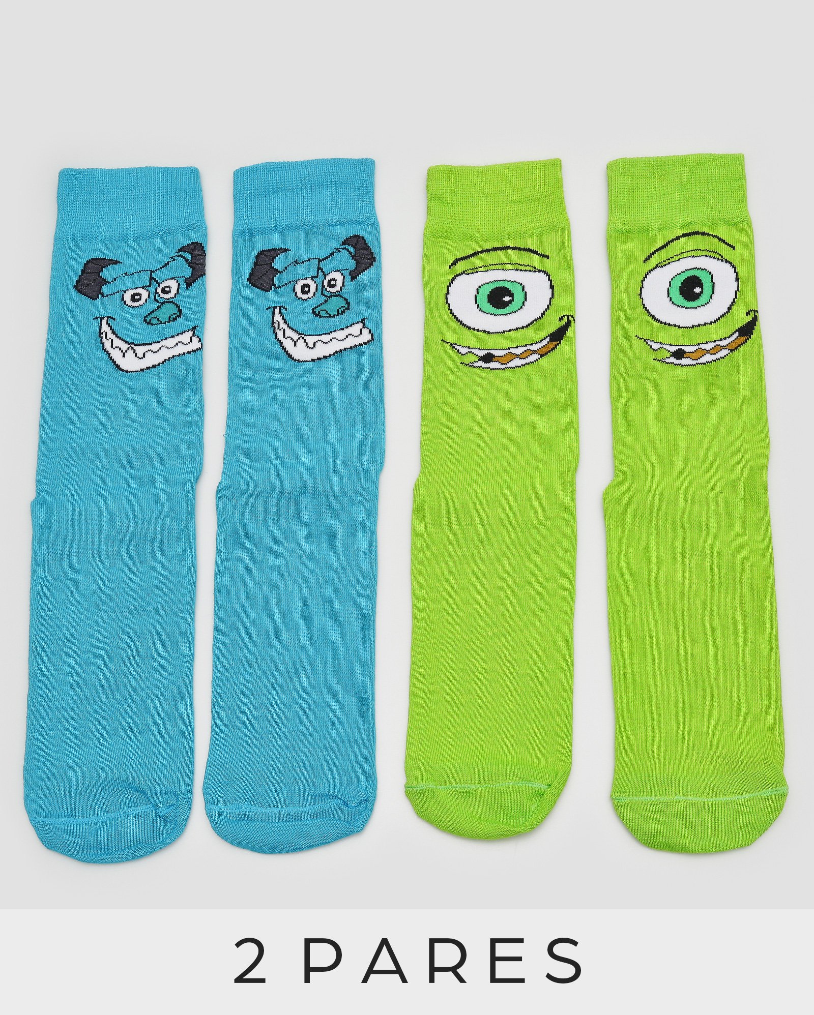 Riachuelo | Kit meia 2 pares masculina Monstros S.A. verde | Disney