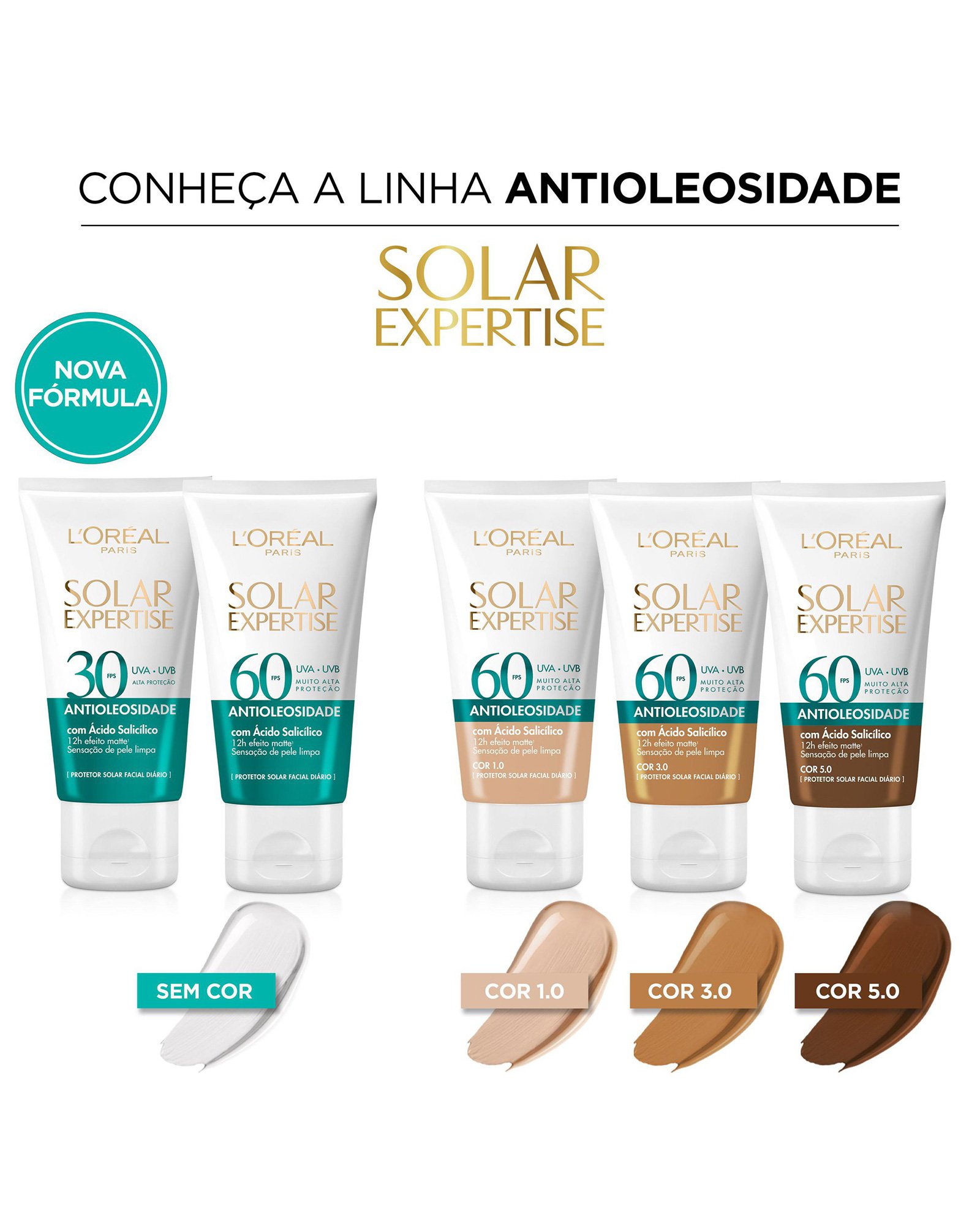 Riachuelo | Protetor solar antioleosidade cor 1.0 FPS60 40g | Loreal Paris
