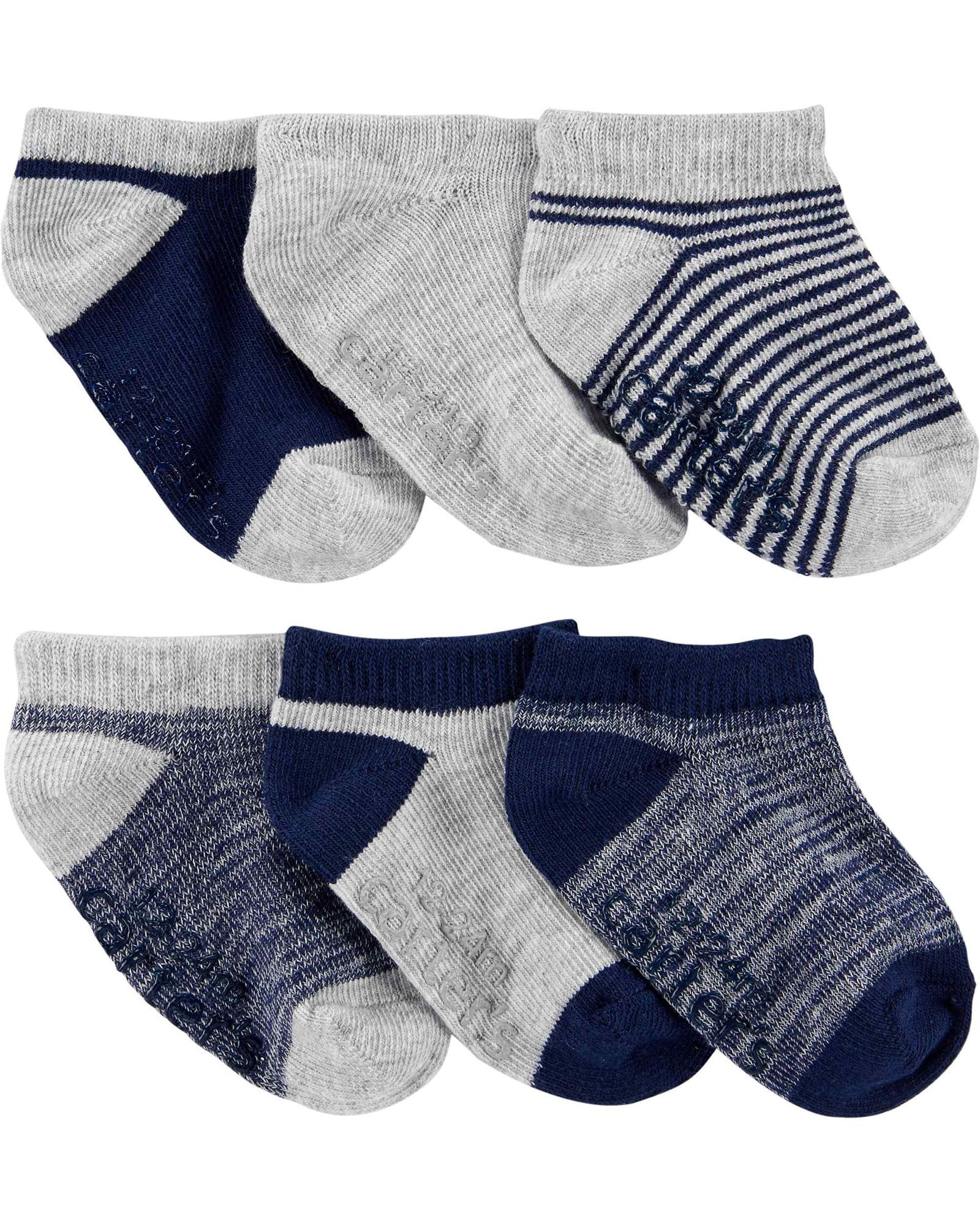 Kit meia infantil 6 pares azul | Carter's | Carter's Oficial