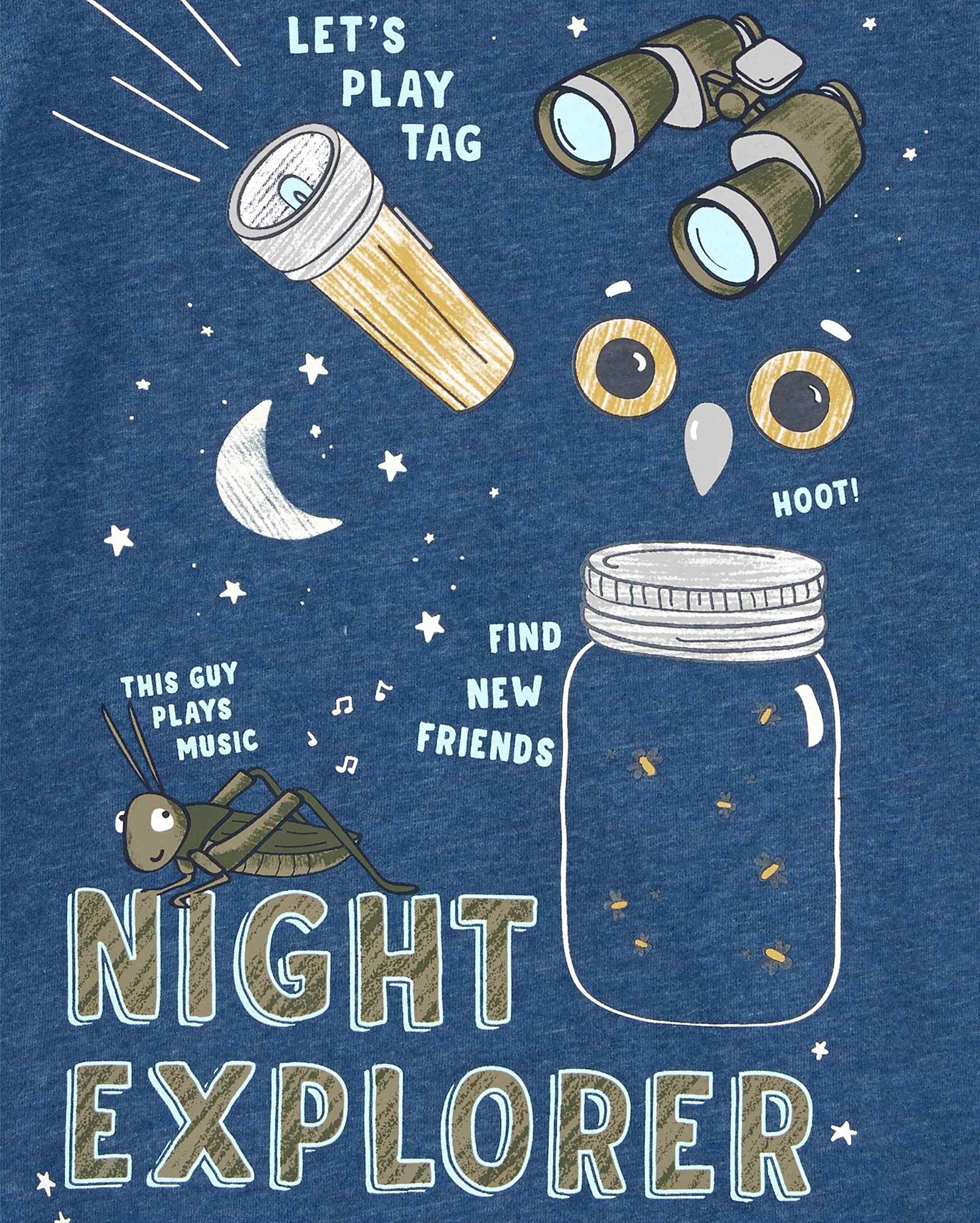 Camiseta infantil Night Explorer brilha no escuro azul | Carter's ...