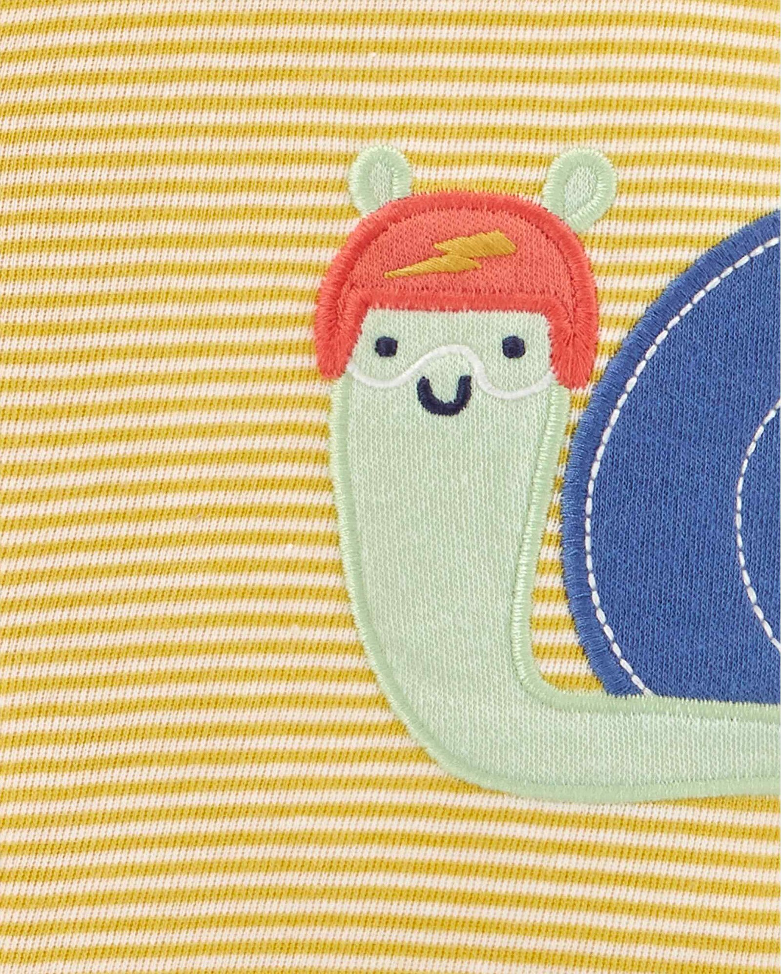 Macaquinho bebê listrado caracol ligeirinho amarelo | Carter's | Carter's Oficial