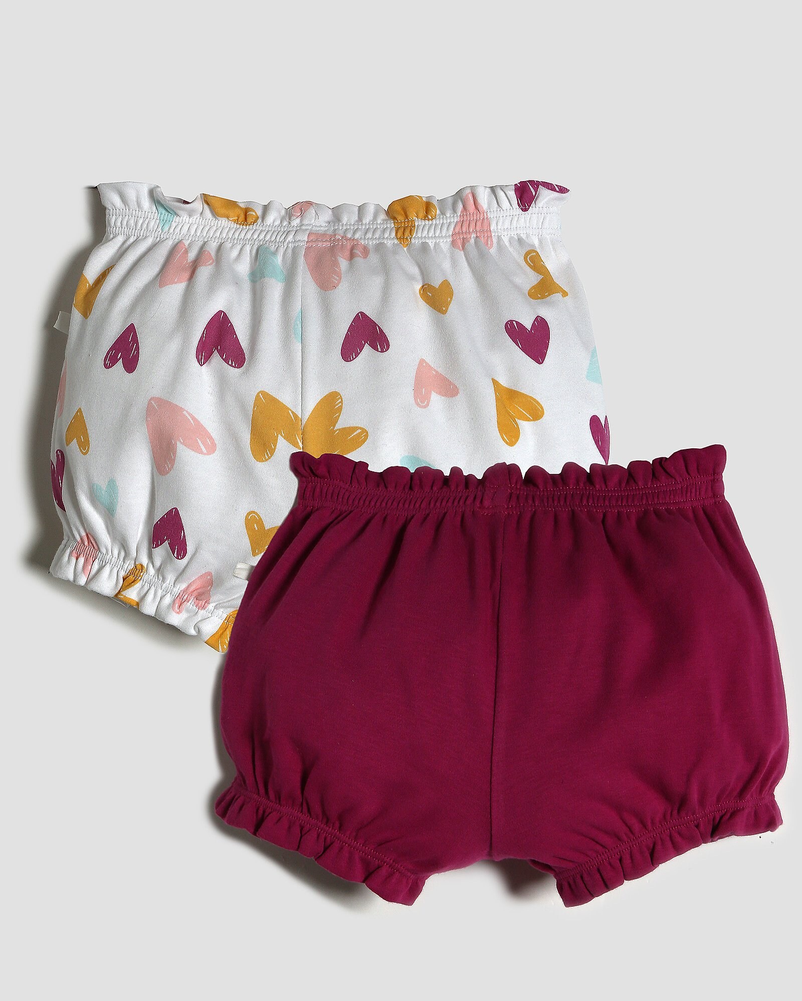 Riachuelo | Kit short bebê babado corações multicor | Baby Way by Riachuelo