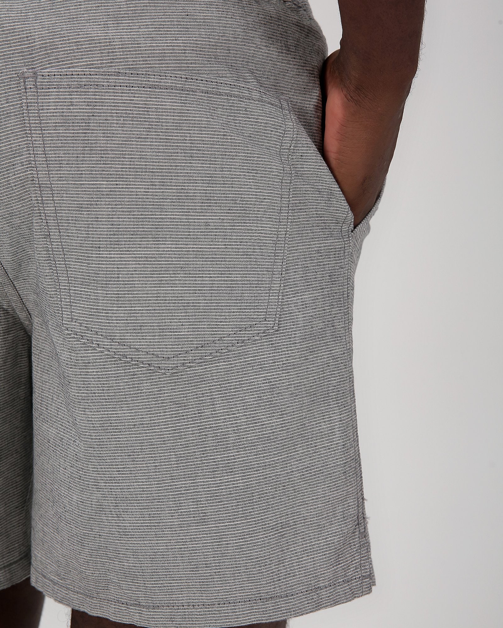 Riachuelo | Short jeans color masculino listrado cinza