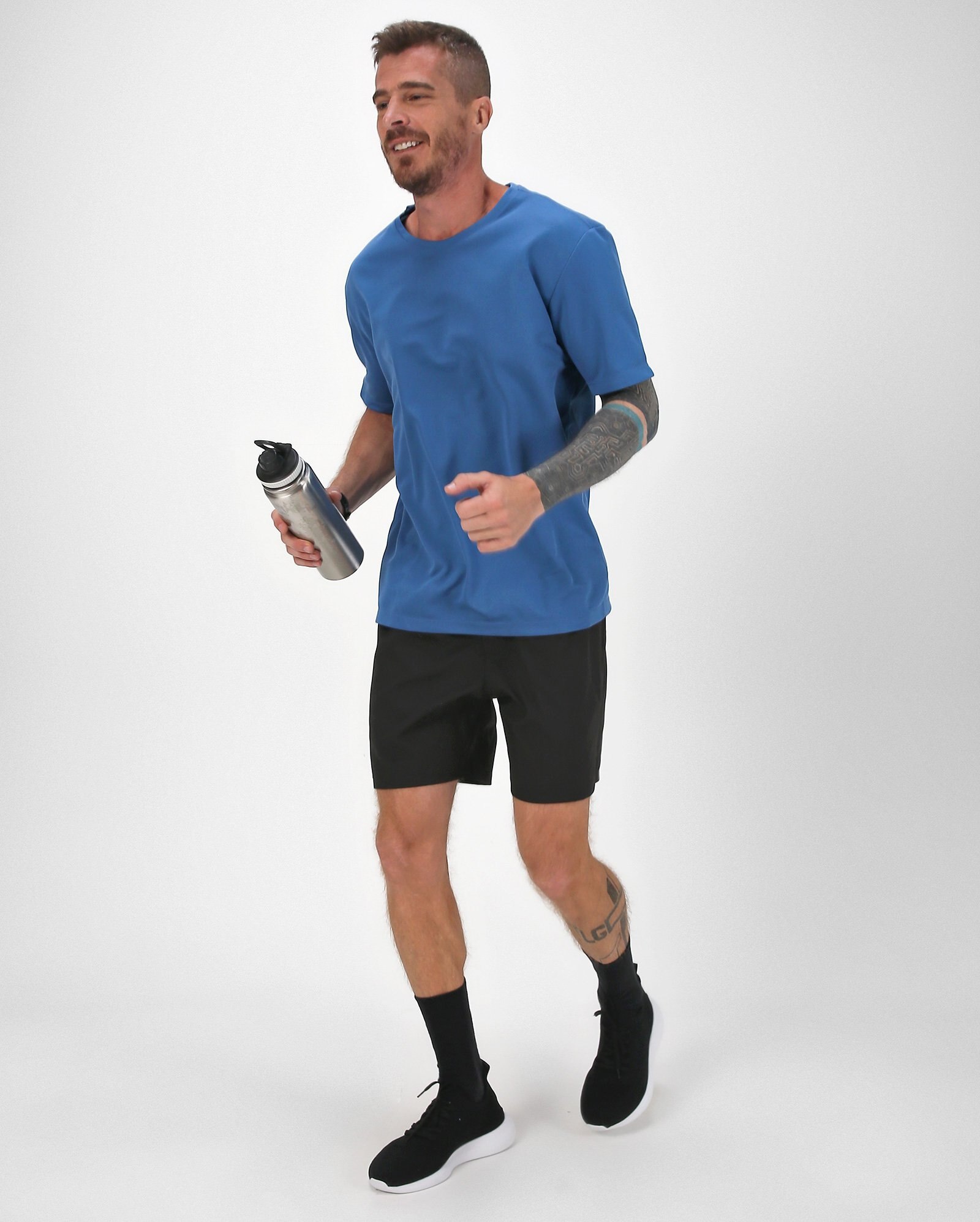 Riachuelo | Camiseta esportiva masculina texturizado azul | Body Work ...