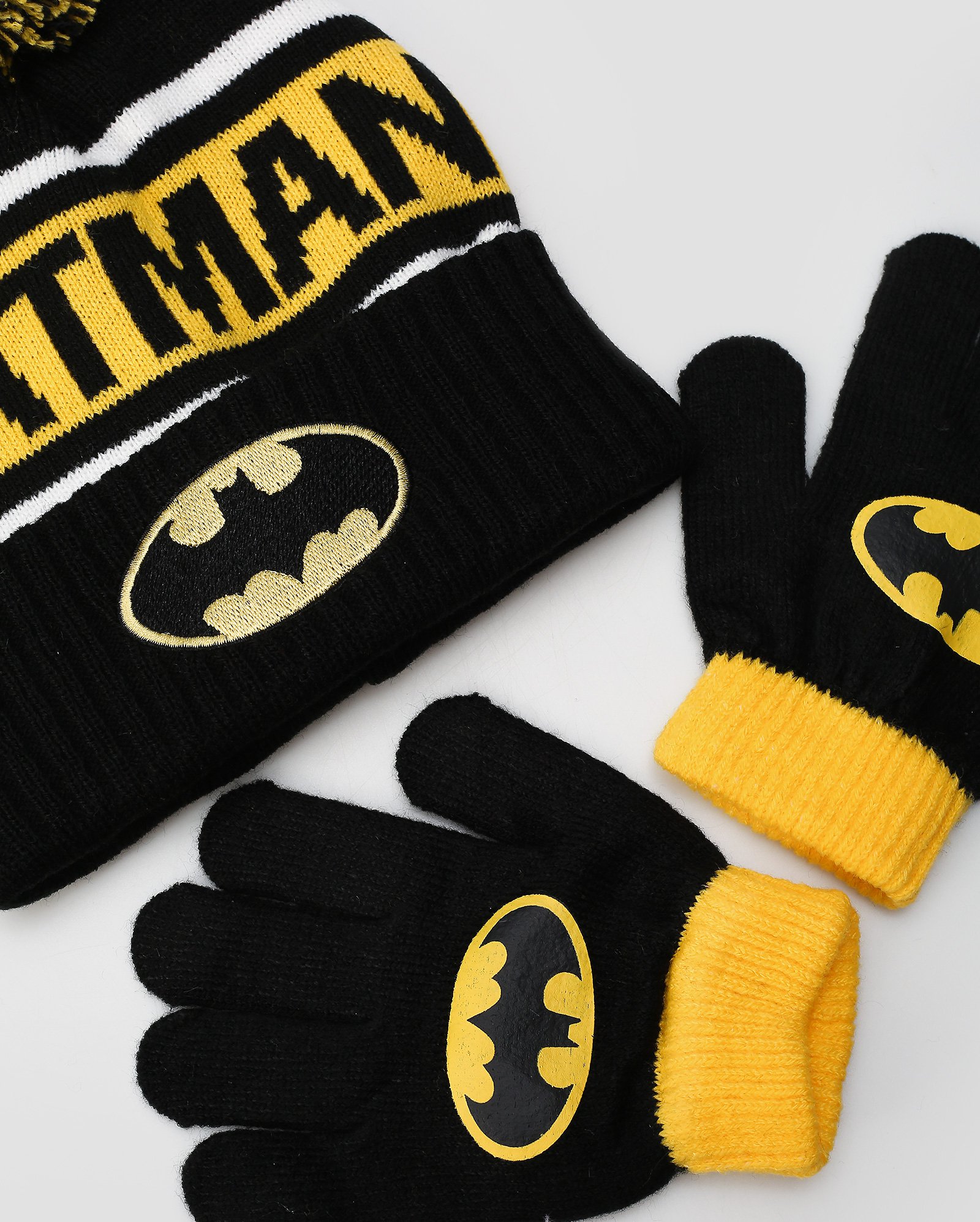 Riachuelo | Kit gorro + par de luvas infantil Batman preto | DC Comics