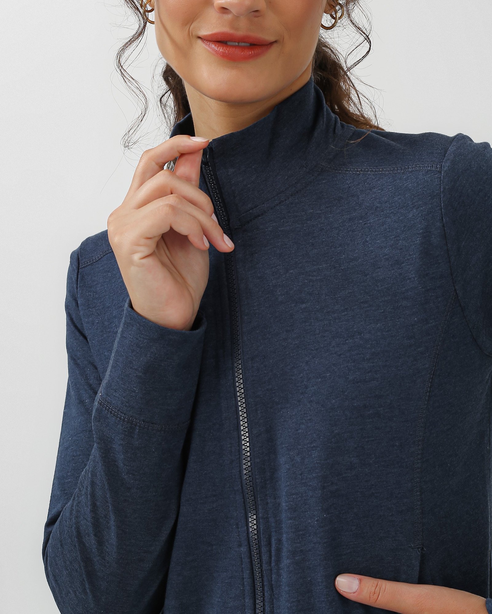 Riachuelo | Jaqueta esportiva feminina de zíper azul | BodyWork by ...