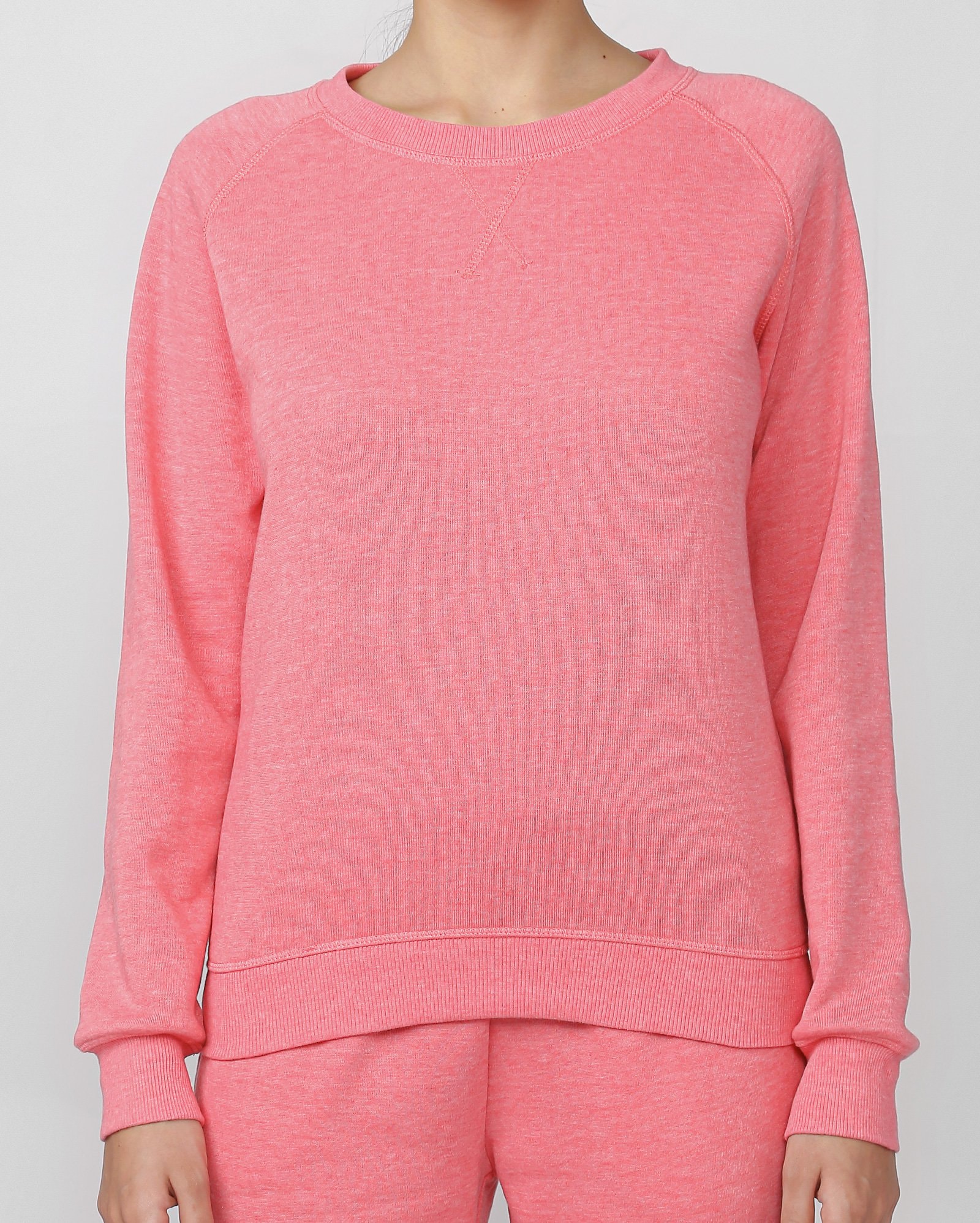 Riachuelo | Blusa de moletom feminina com felpa mescla rosa | Body Work ...