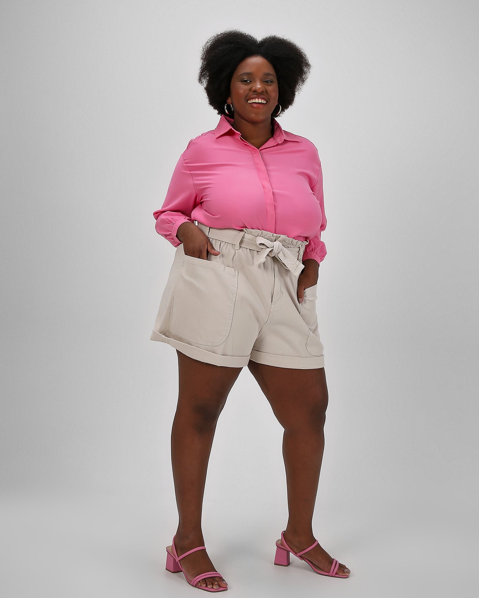 Riachuelo | Camisa plus size feminina rosa | Filipa by Riachuelo