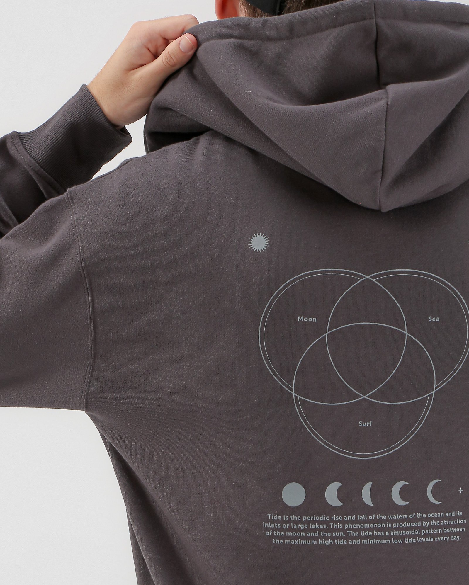 Riachuelo | Blusa de moletom masculina fases da lua cinza | Pool by Riachuelo
