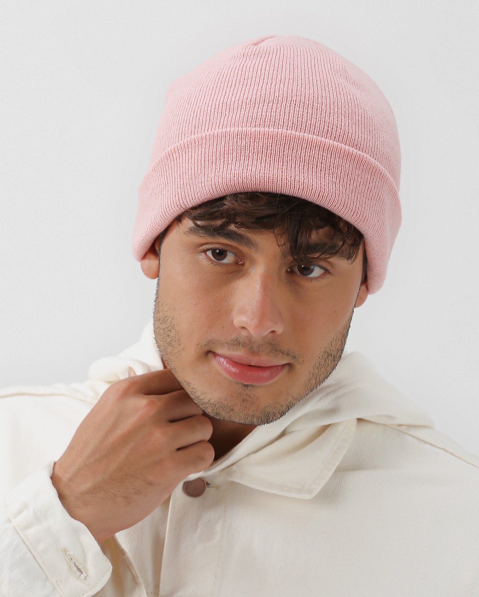Riachuelo | Gorro masculino tricot fechado rosa