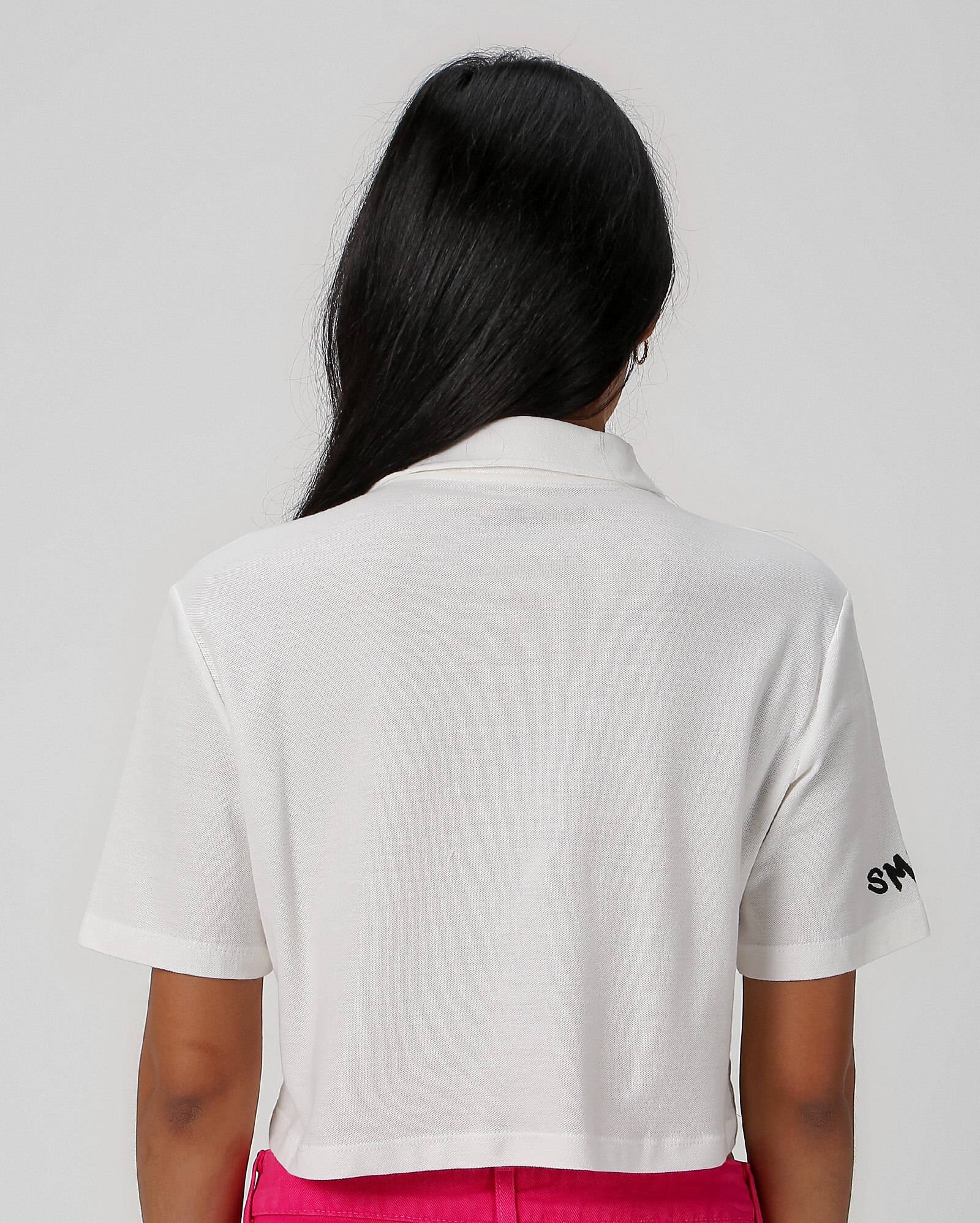 Riachuelo | Camisa polo cropped de piquet Smiley branca | The Smiley ...