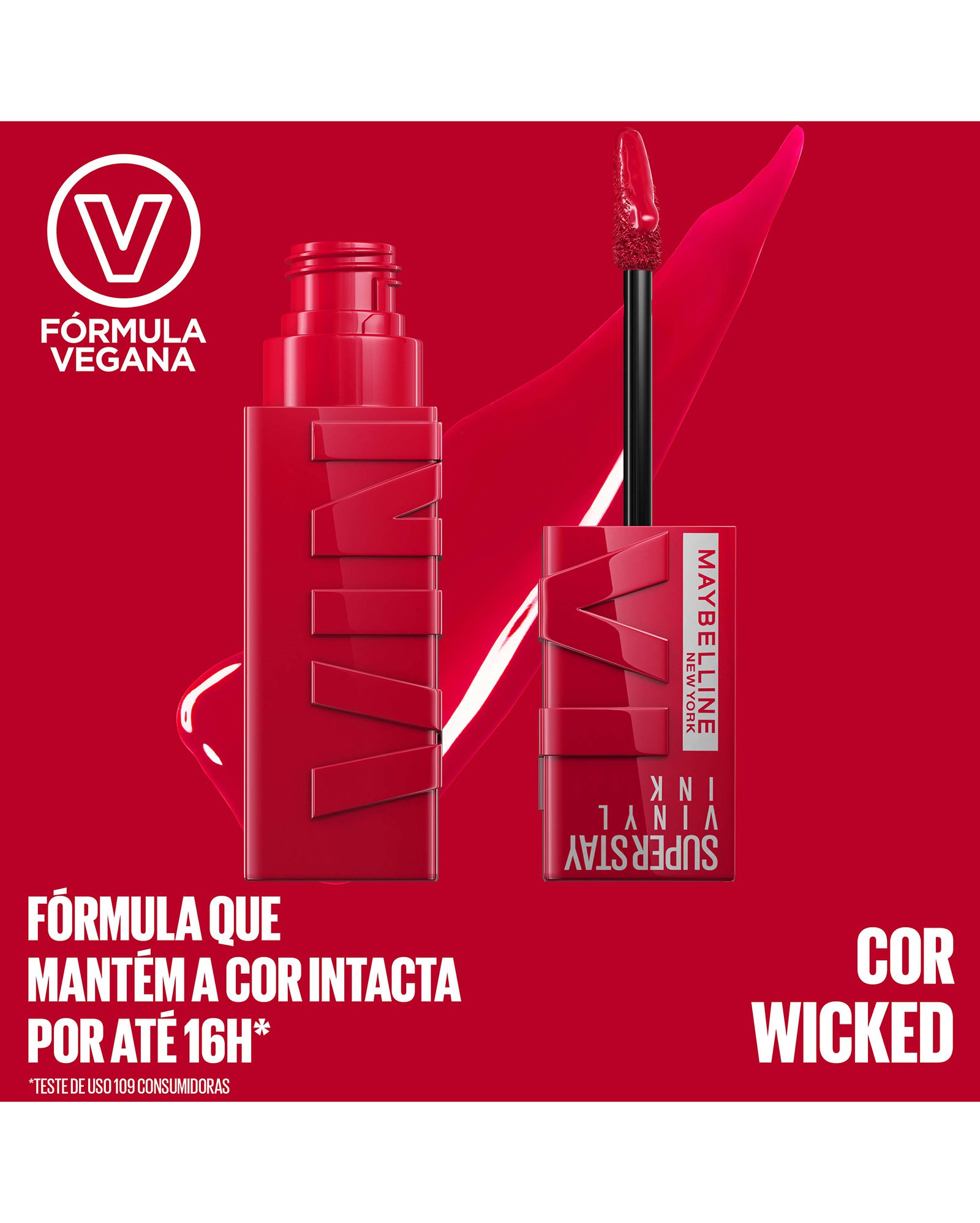 Riachuelo | Batom líquido matte SupersStay Vinyl Ink wicked | Maybelline