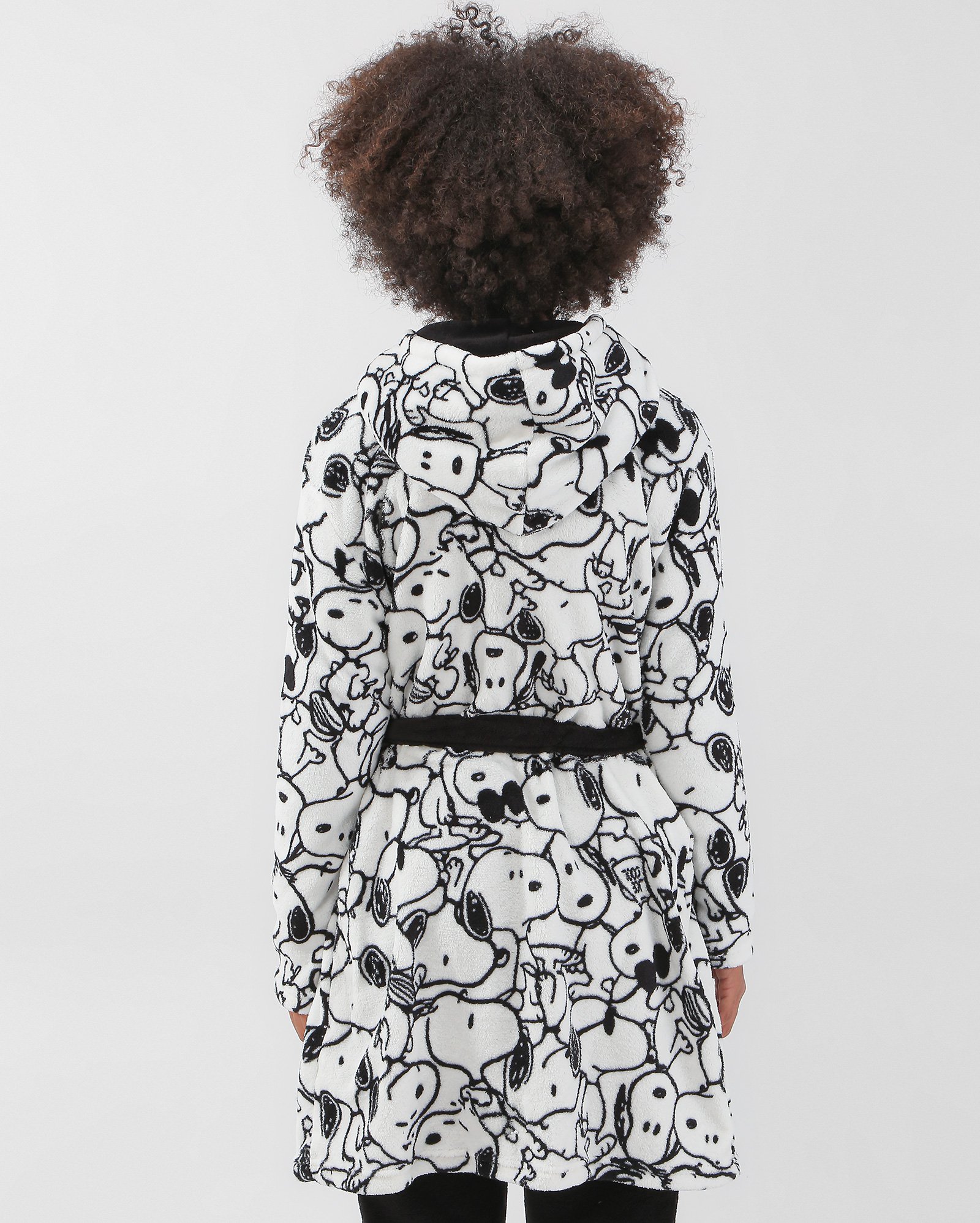 Riachuelo | Robe feminino Snoopy de fleece com capuz branco | Peanuts