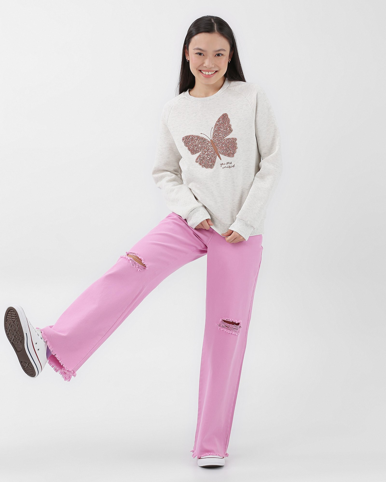 Riachuelo | Blusa de moletom juvenil lettering you are unique cinza | Y ...