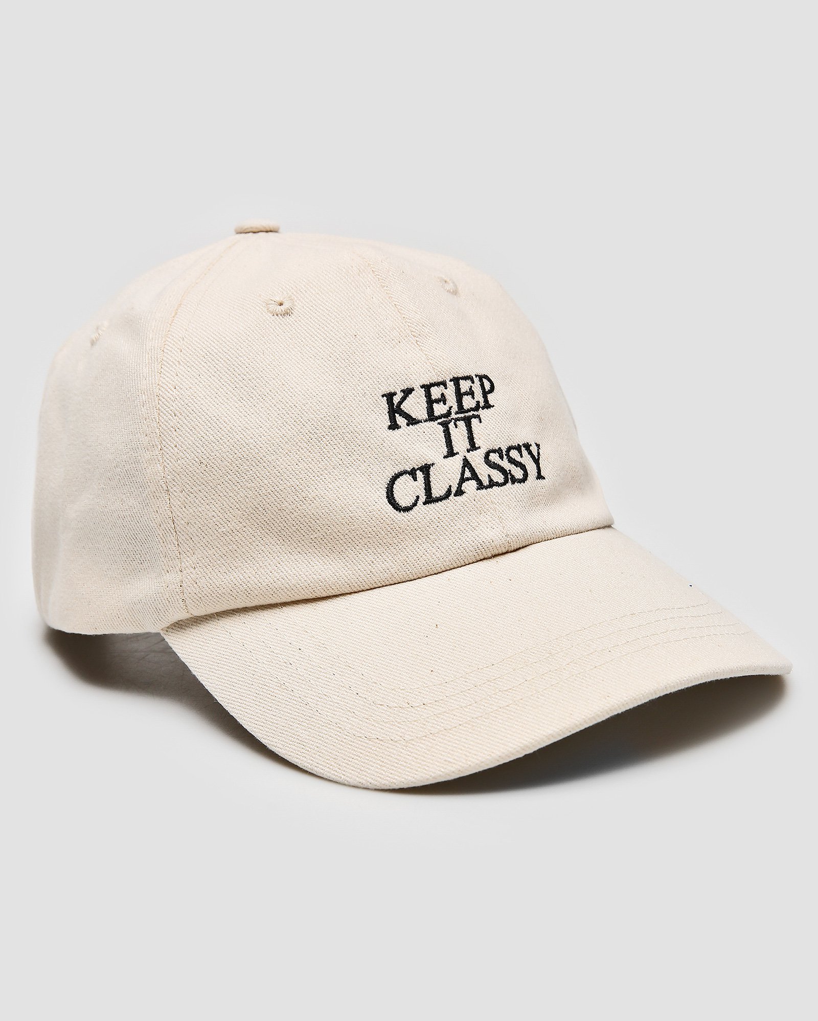 Riachuelo | Boné feminino aba curva bordado keep it classy bege