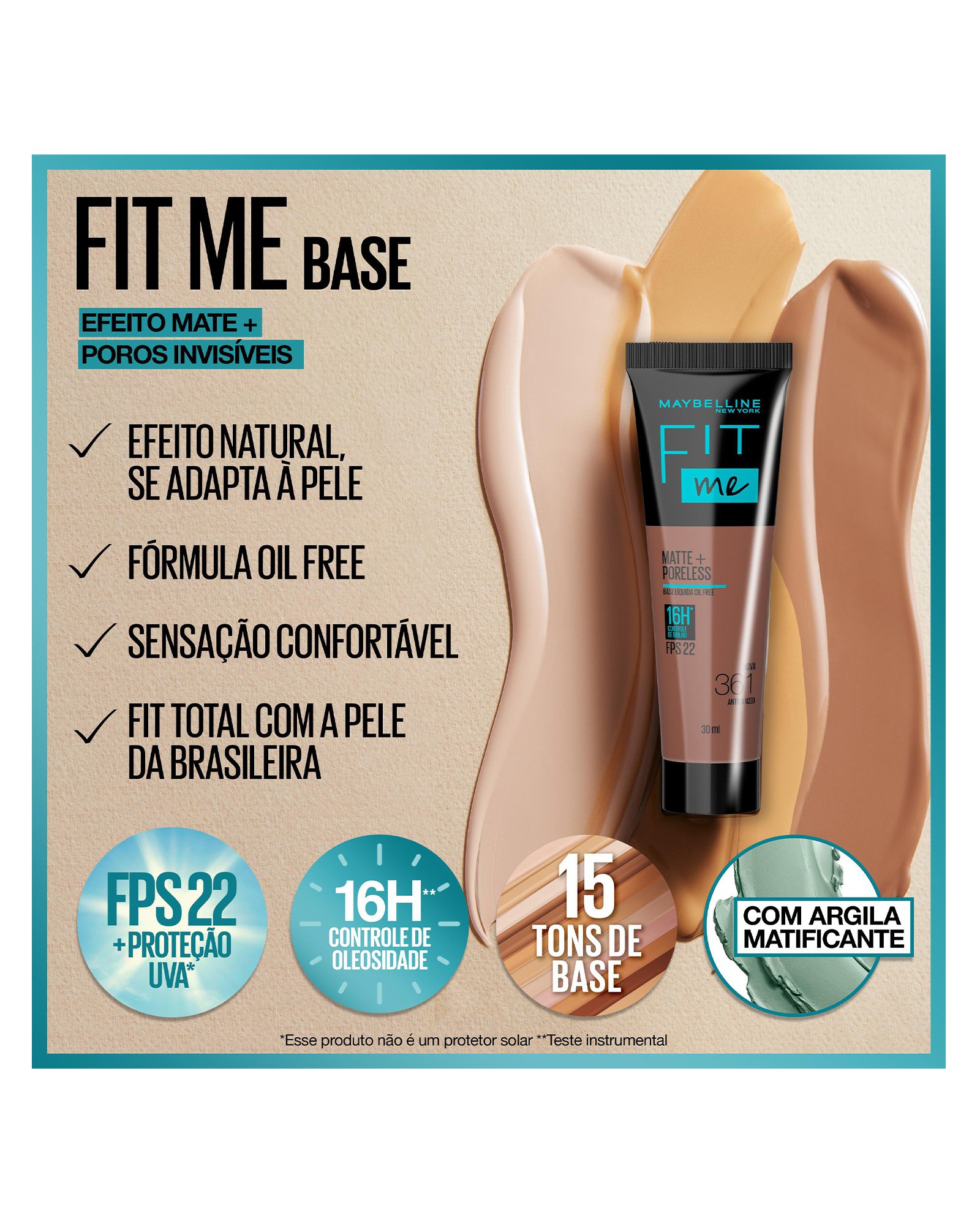 Riachuelo | Base líquida Fit Me Matte cor 133 | Maybelline
