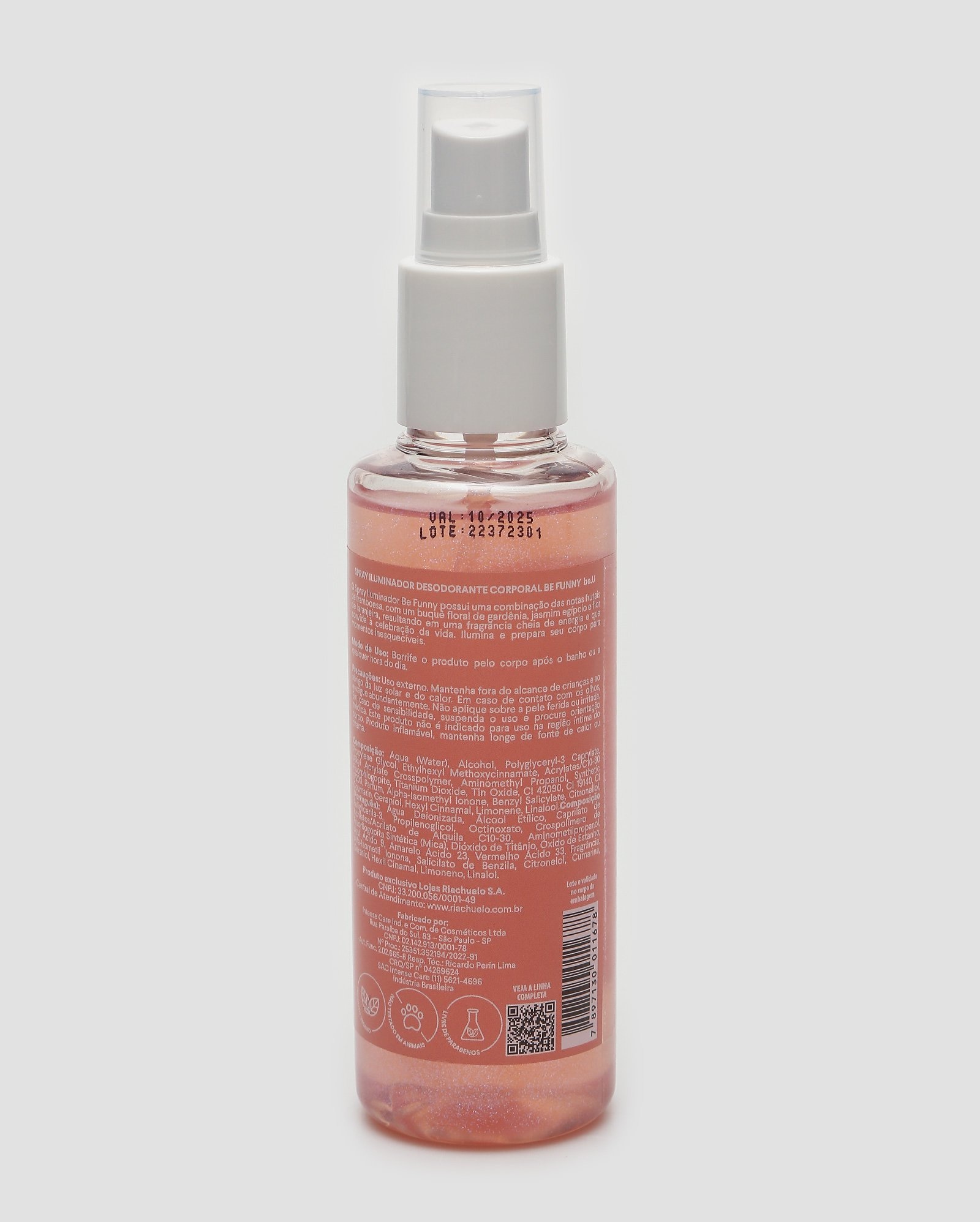Riachuelo | Body splash iluminador be funny 140ml laranja | be.U