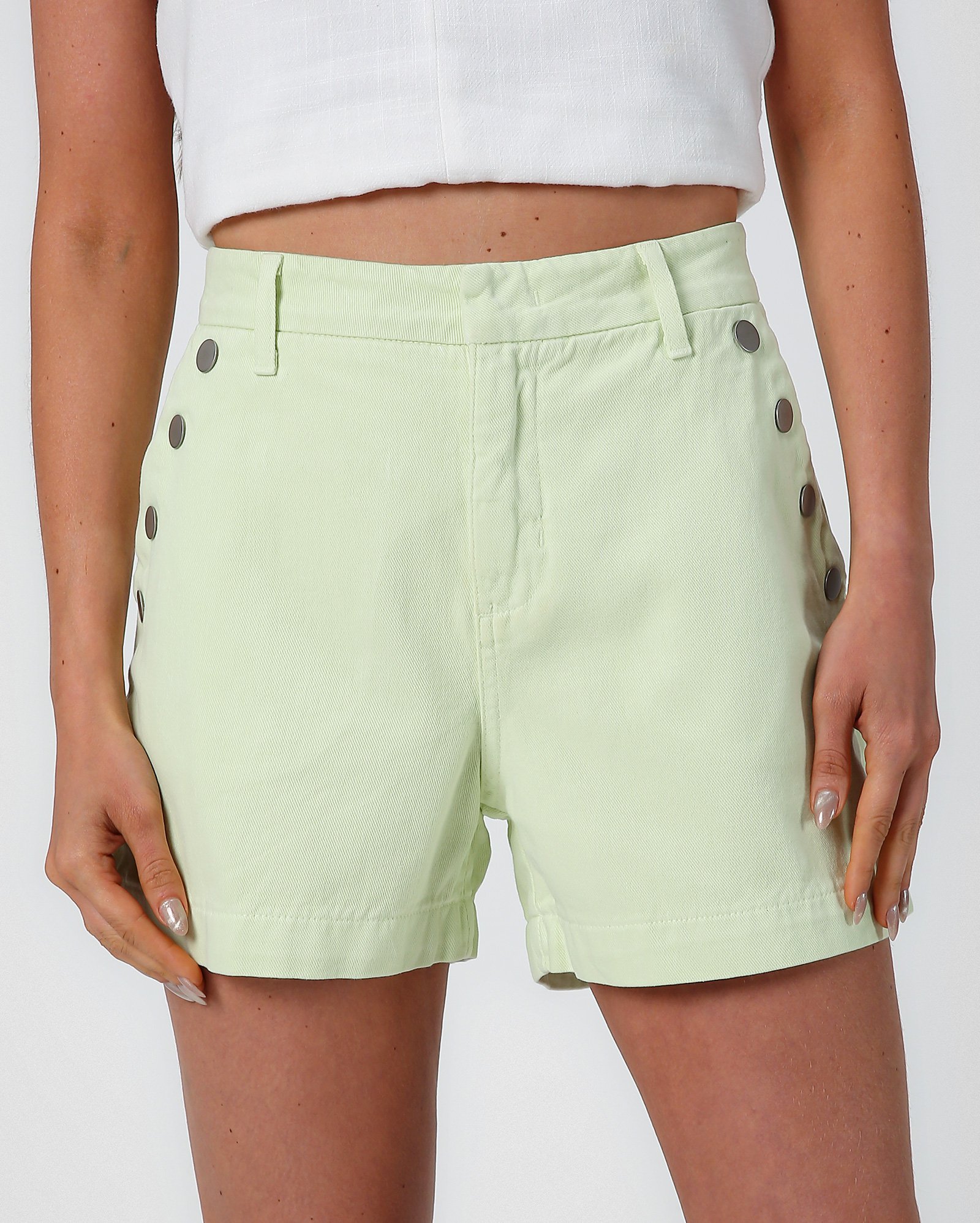 Riachuelo | Short jeans color feminino reto verde