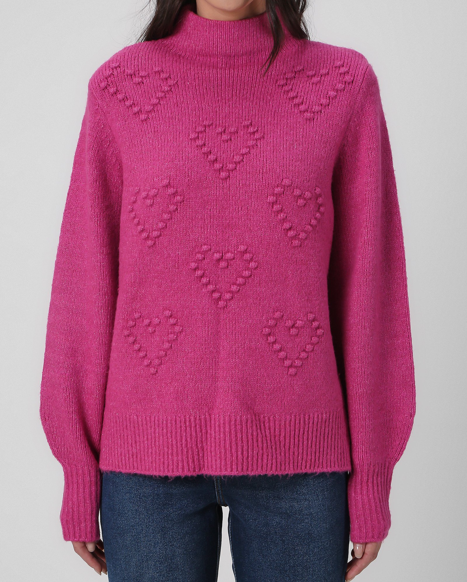 Riachuelo | Suéter feminino corações rosa | AK by Riachuelo