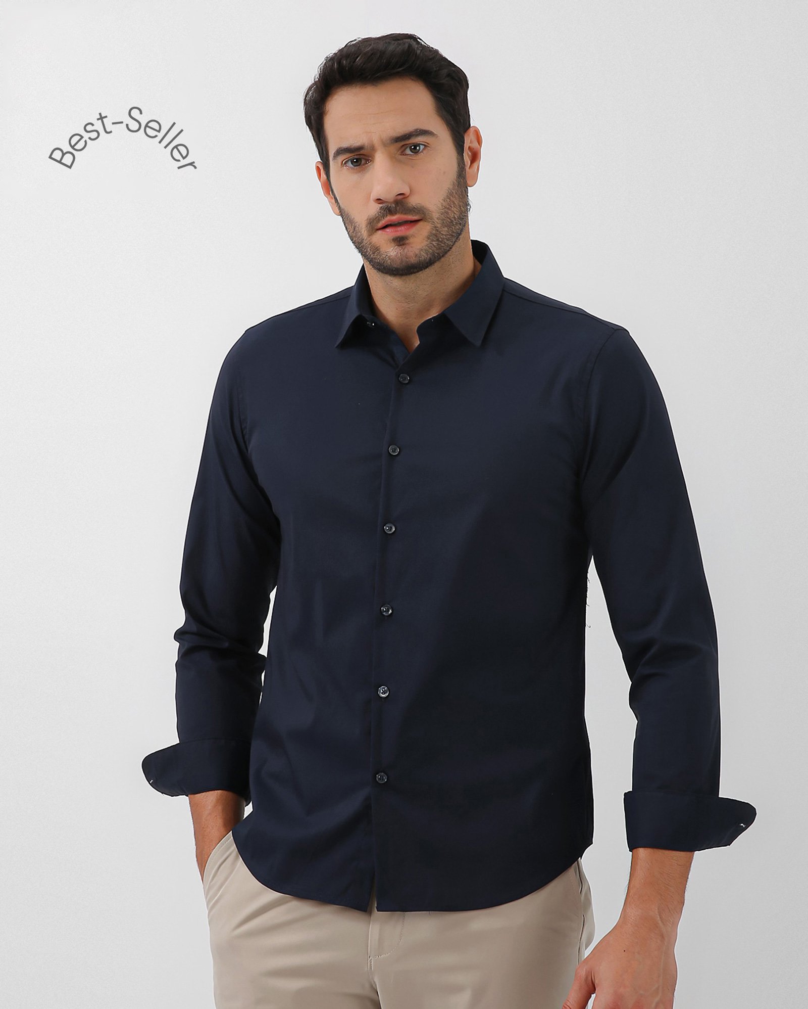Riachuelo | Camisa social masculina Bento super slim manga longa - Azul ...