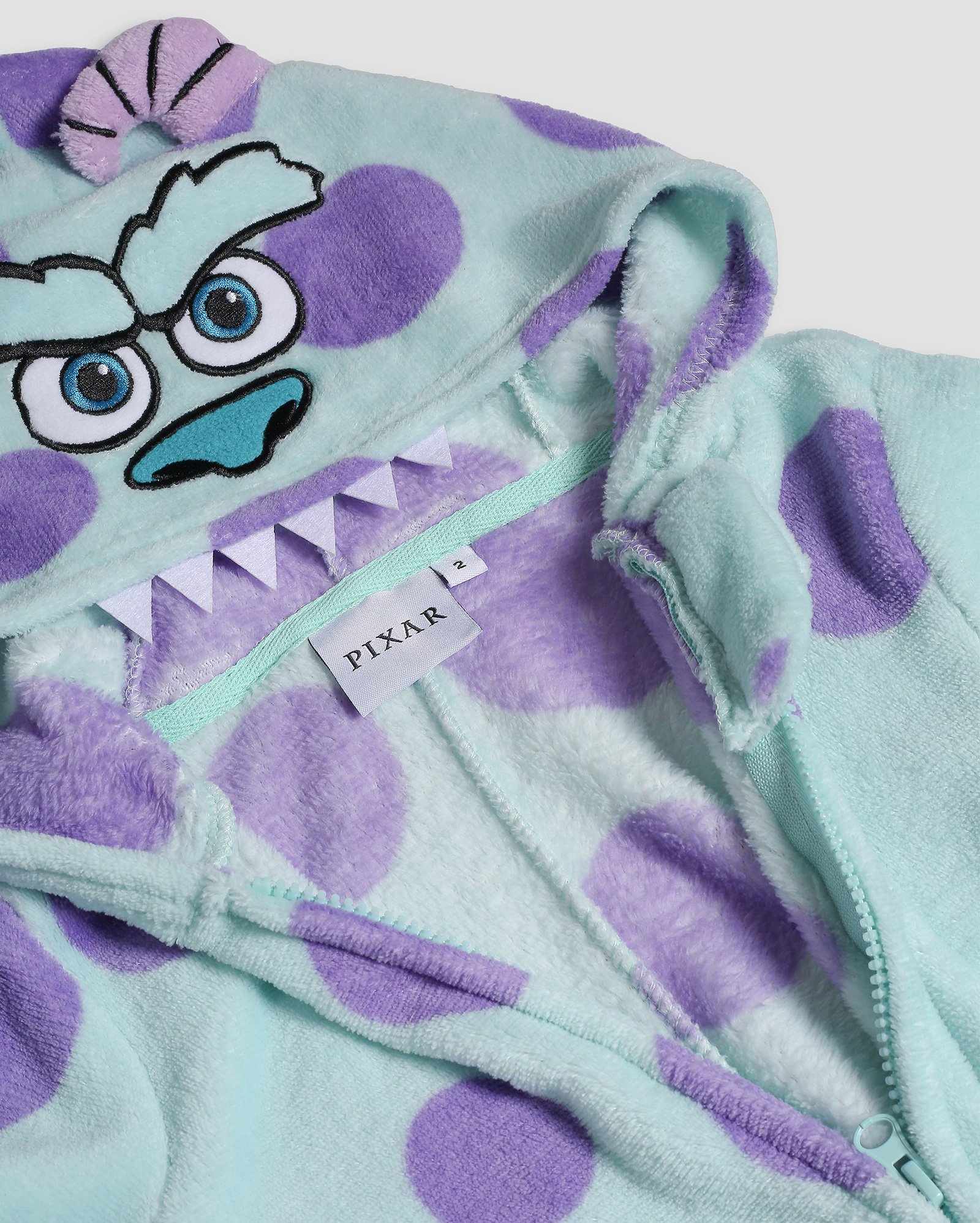 Riachuelo | Macacão infantil de fleece Monstros S.A verde | Disney