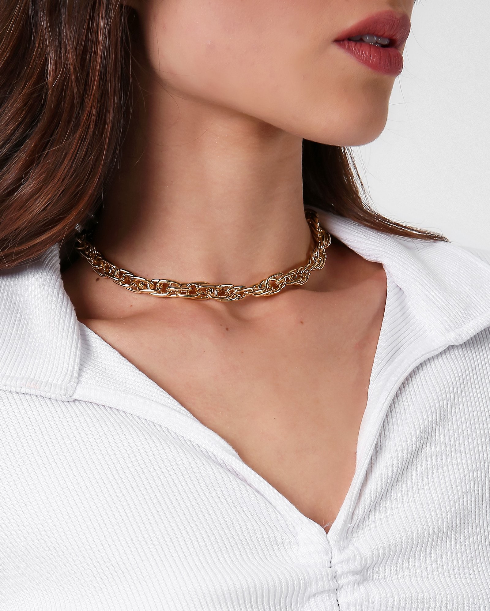 Riachuelo | Colar corrente grumet dupla dourado | Accessori by Riachuelo