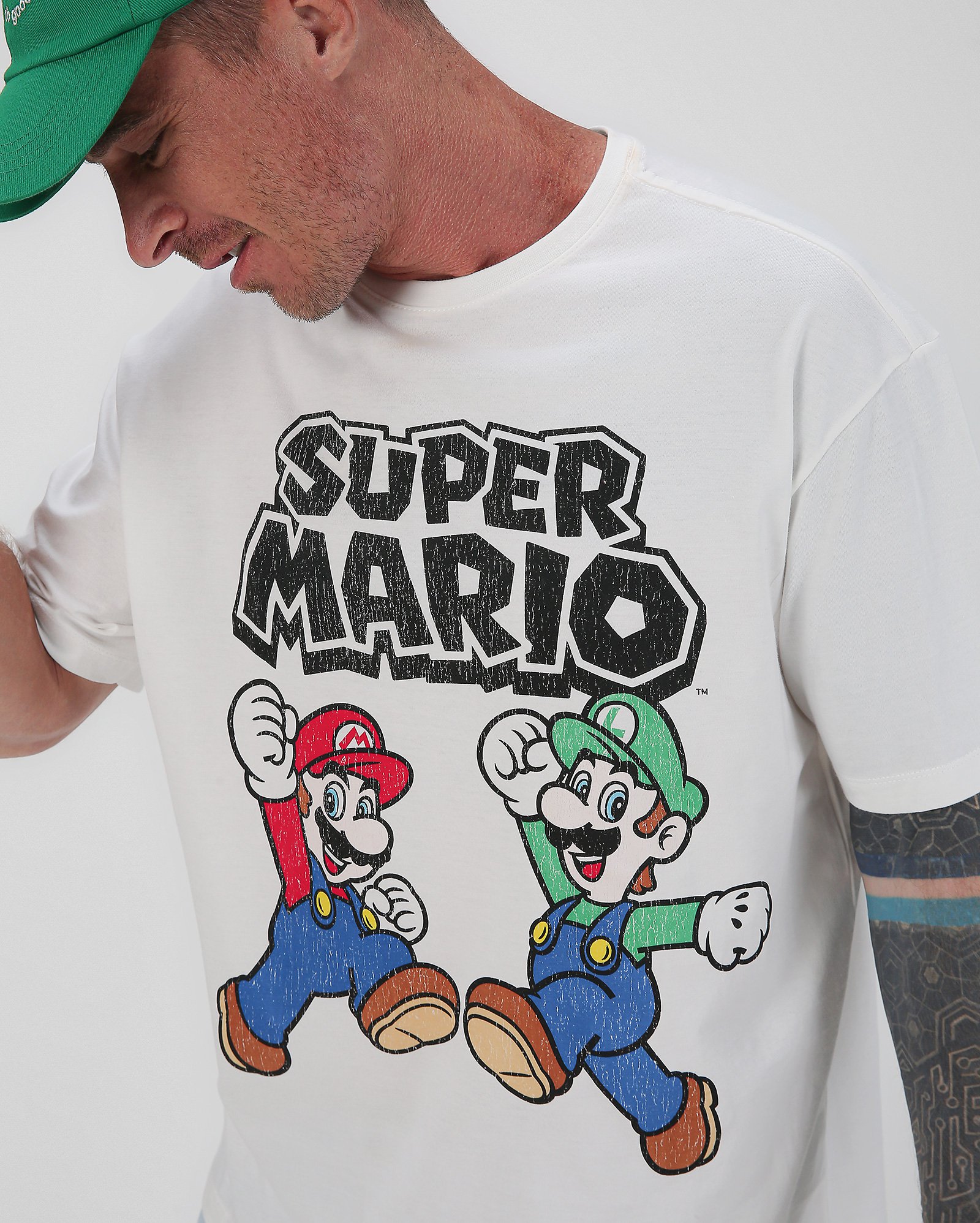 Riachuelo | Camiseta masculina Super Mario branca | Nintendo
