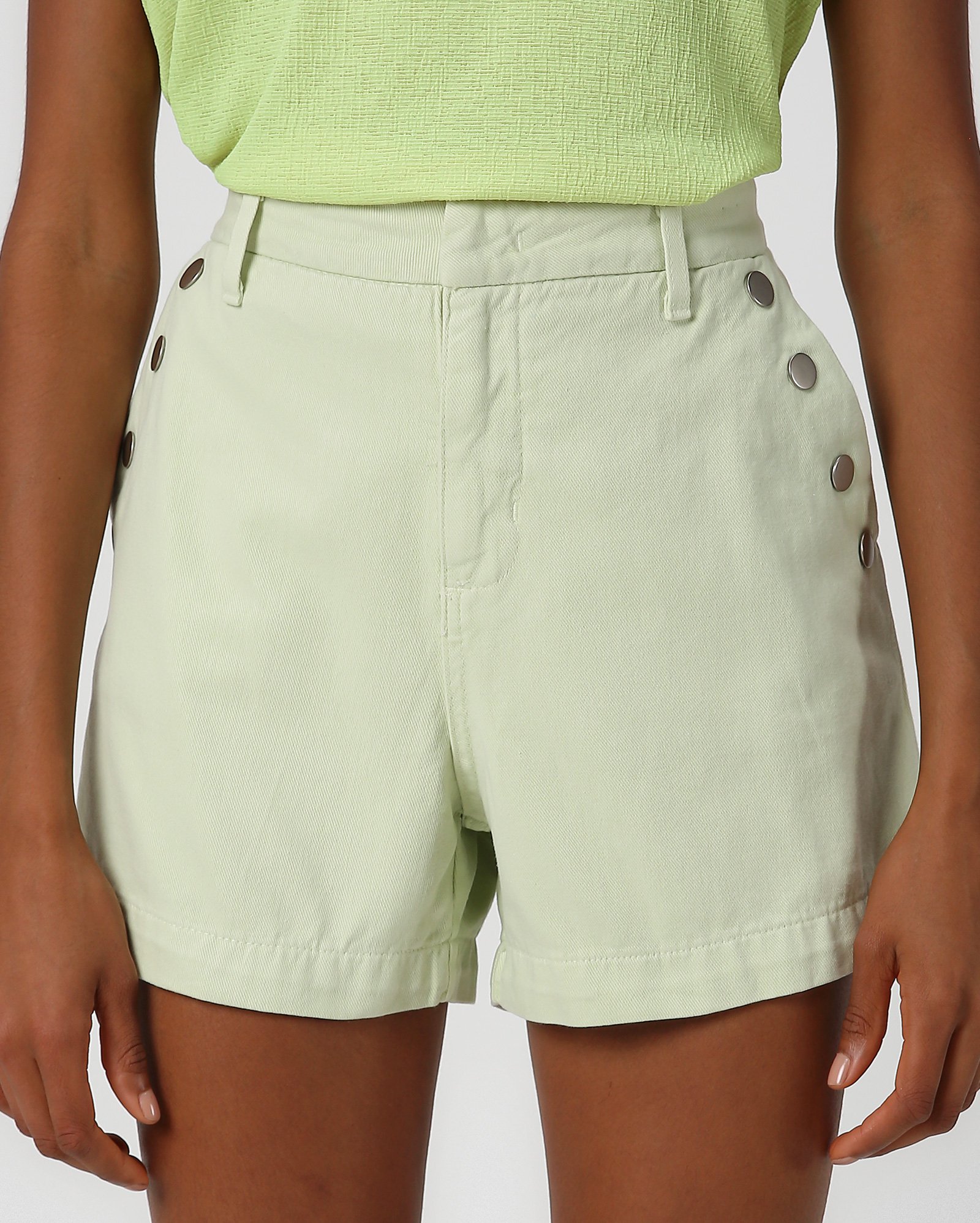 Riachuelo | Short jeans color feminino cintura alta verde | AK by Riachuelo