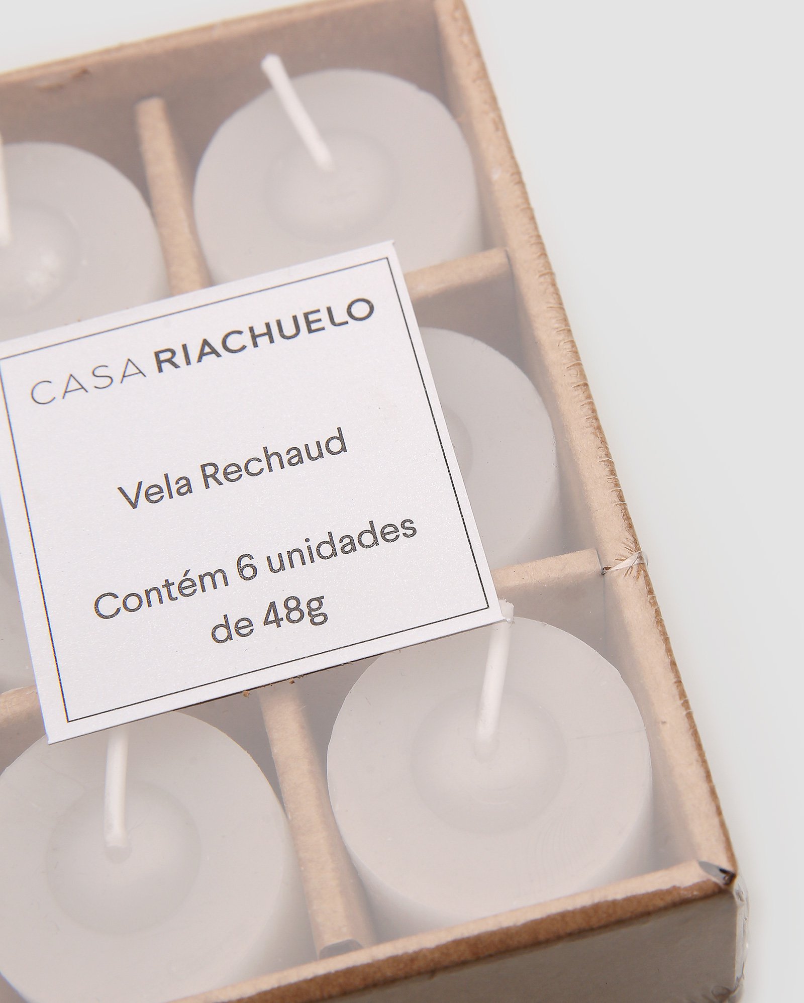 Riachuelo | Kit vela rechaud fin 6 peças branca | Casa Riachuelo