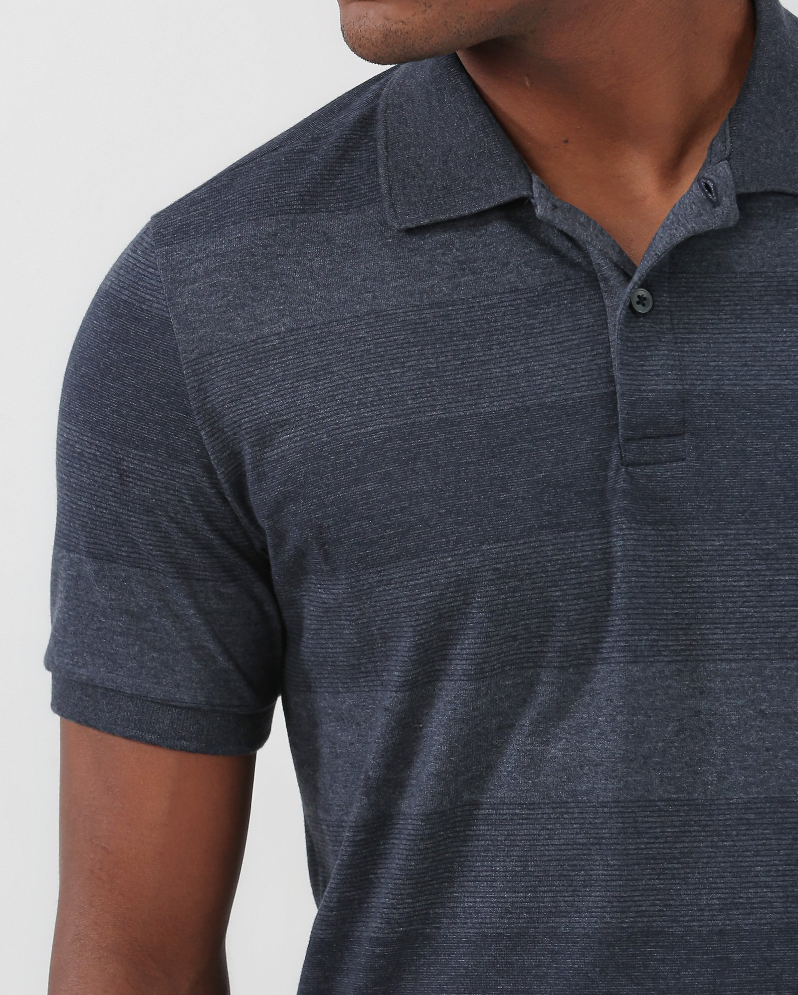 Riachuelo | Camisa polo masculina Legacy fio tinto listrada azul | Pool Basics