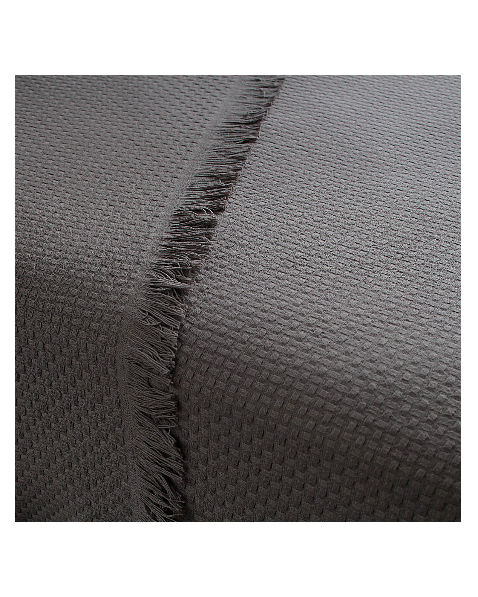 Riachuelo | Colcha queen e casal In Design algodão com franjas cinza ...