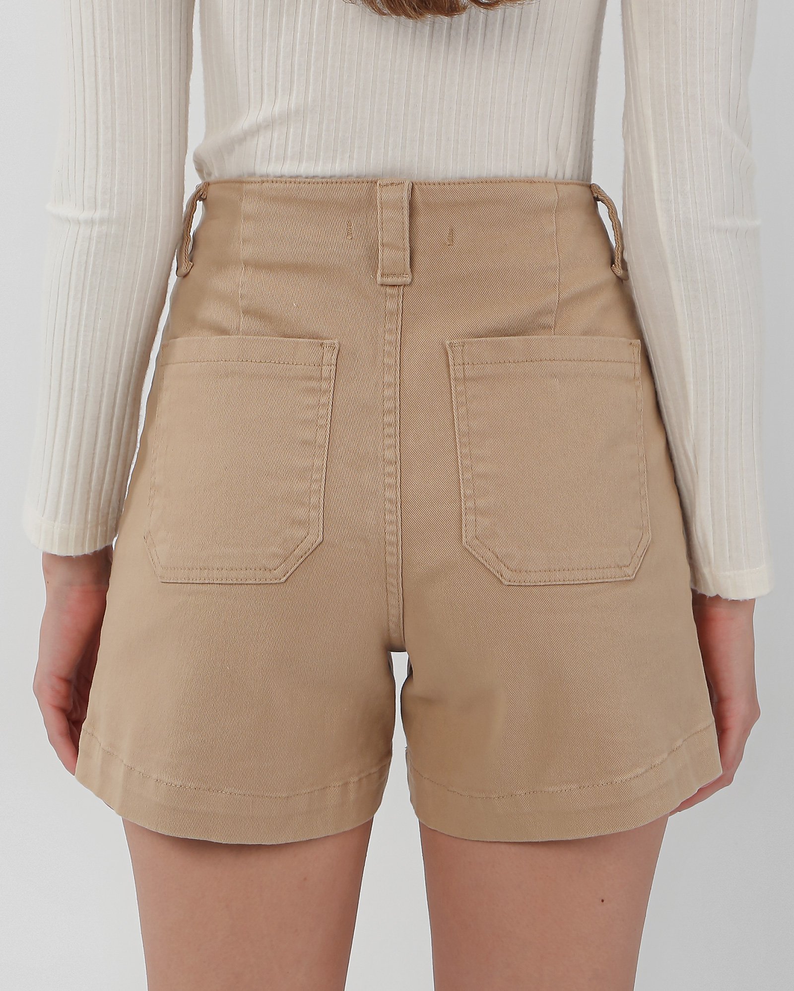 Riachuelo | Short jeans color feminino cintura super alta com botões ...